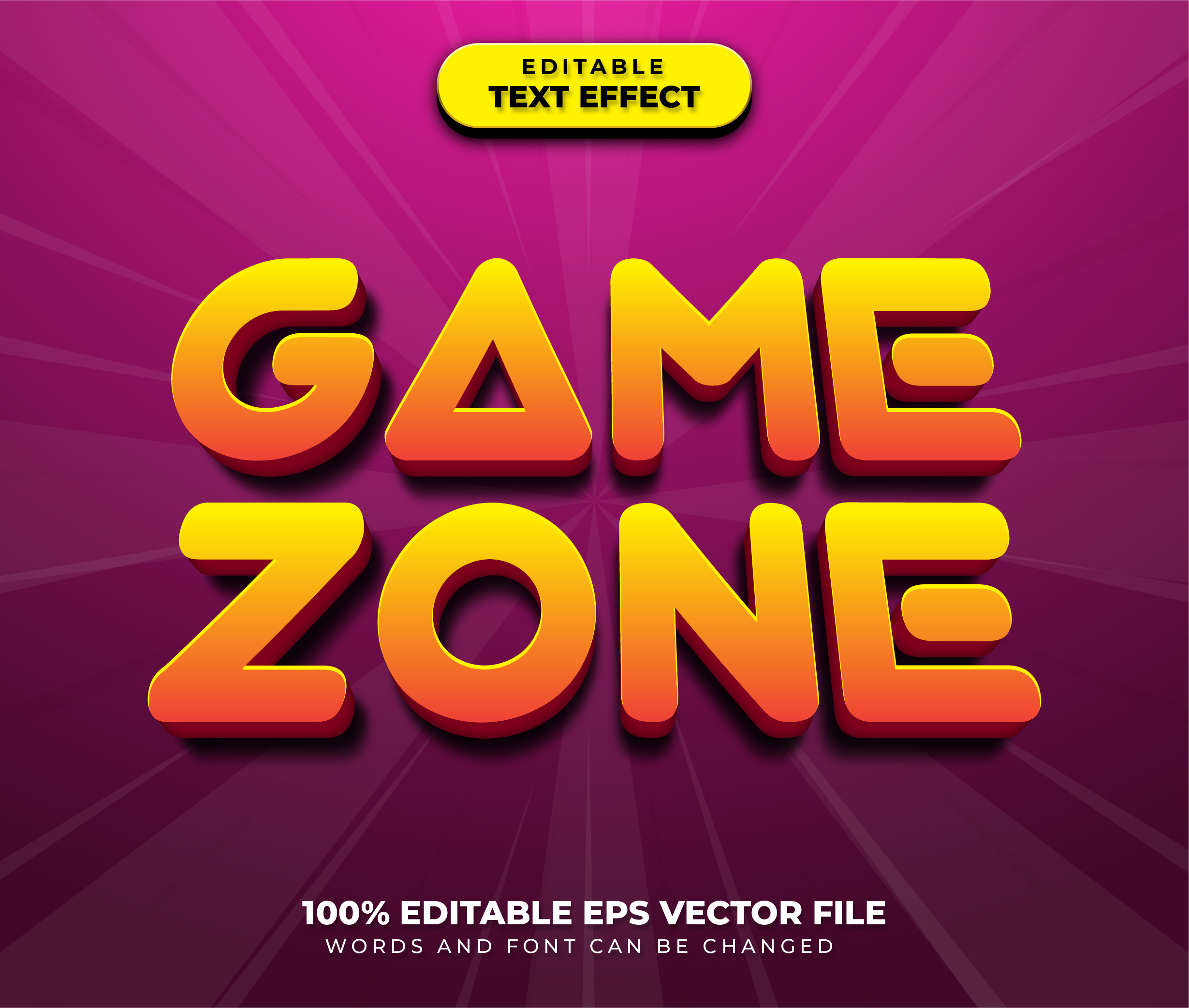 Game Zone Text Effect by mily_studio | GraphicRiver