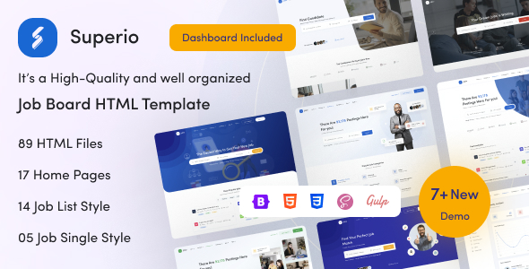 Superio - Job Board HTML Template by CreativeLayers | ThemeForest