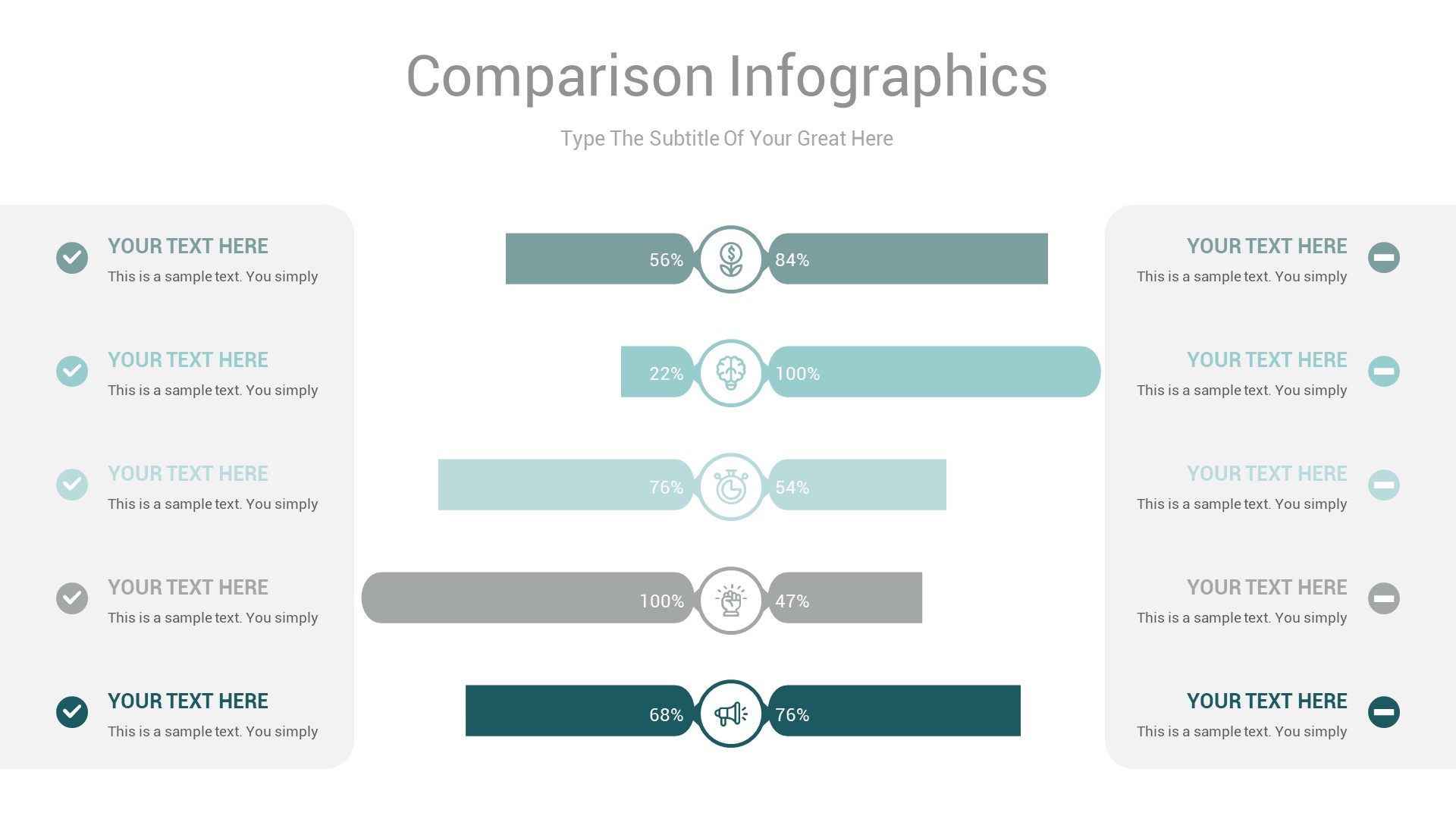 Comparison Chart Powerpoint Infographics Template, Presentation Templates