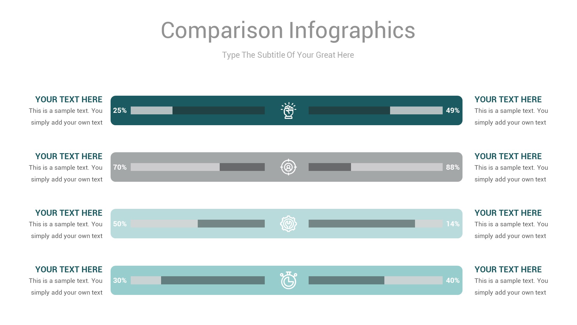 Comparison Chart Powerpoint Infographics Template, Presentation Templates