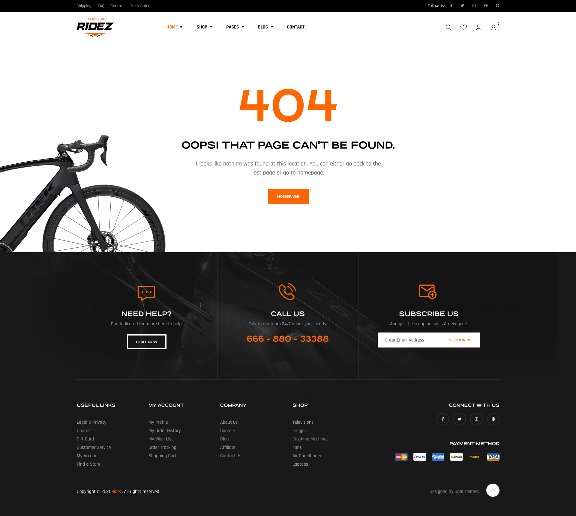 Ridez - Bike Shop Elementor WordPress Theme by themelexus | ThemeForest