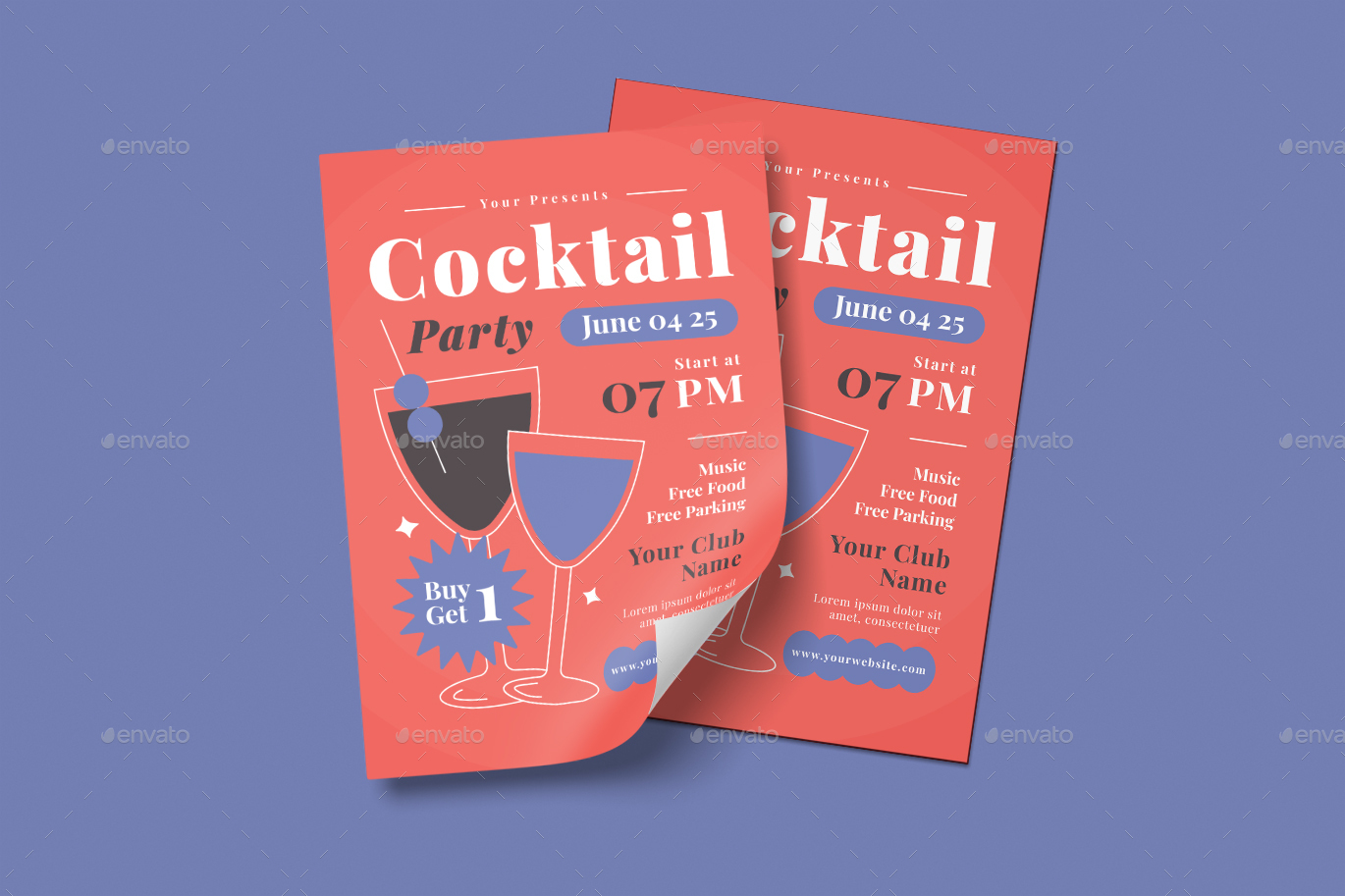 Cocktail Flyer Template, Print Templates | GraphicRiver