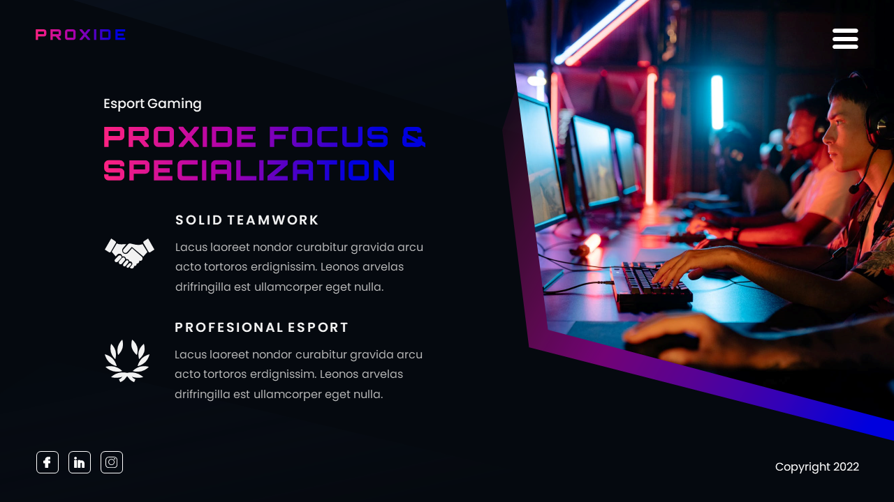 Proxide – eSport Gaming PowerPoint Template, Presentation Templates