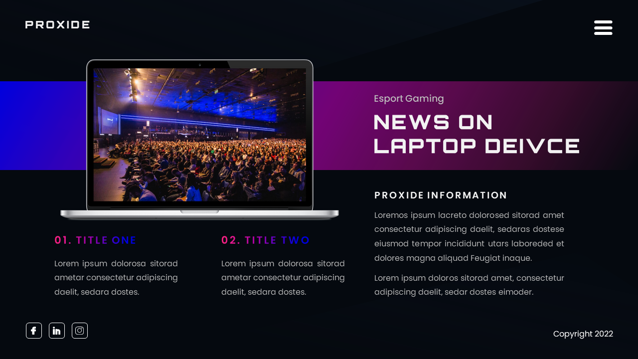 Proxide – eSport Gaming GoogleSlides Template, Presentation Templates