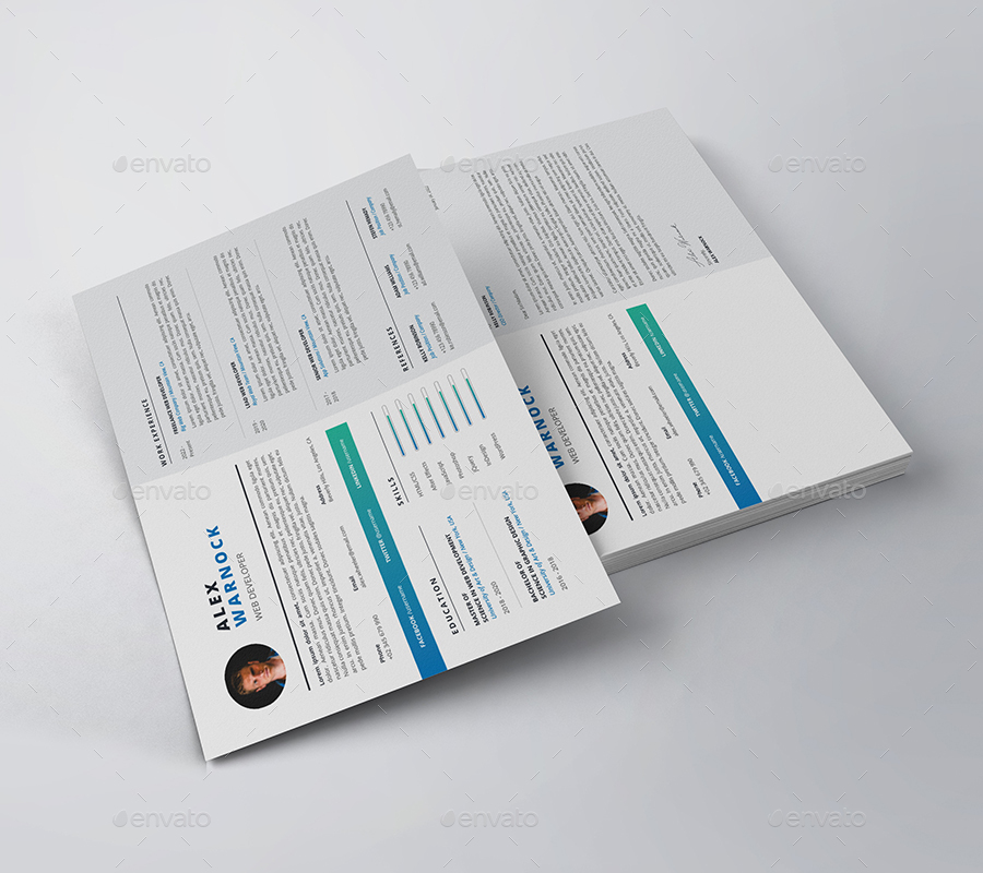 Landscape Resume/CV, Print Templates | GraphicRiver