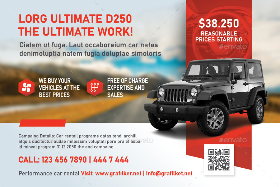 Car Sales Postcard Templates, Print Templates | GraphicRiver