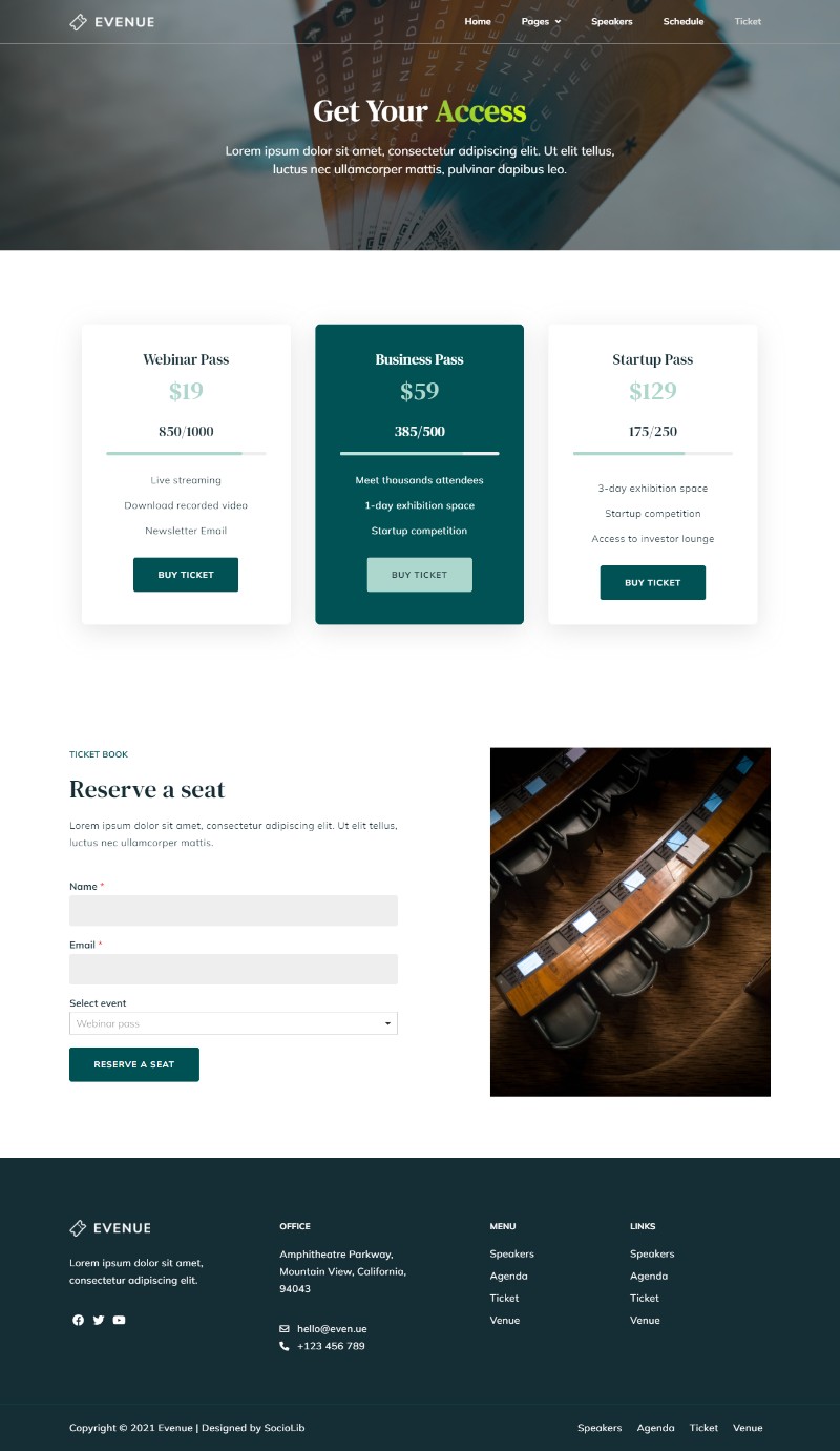 Evenue - Event & Conference Elementor Template Kit by sociolib ...