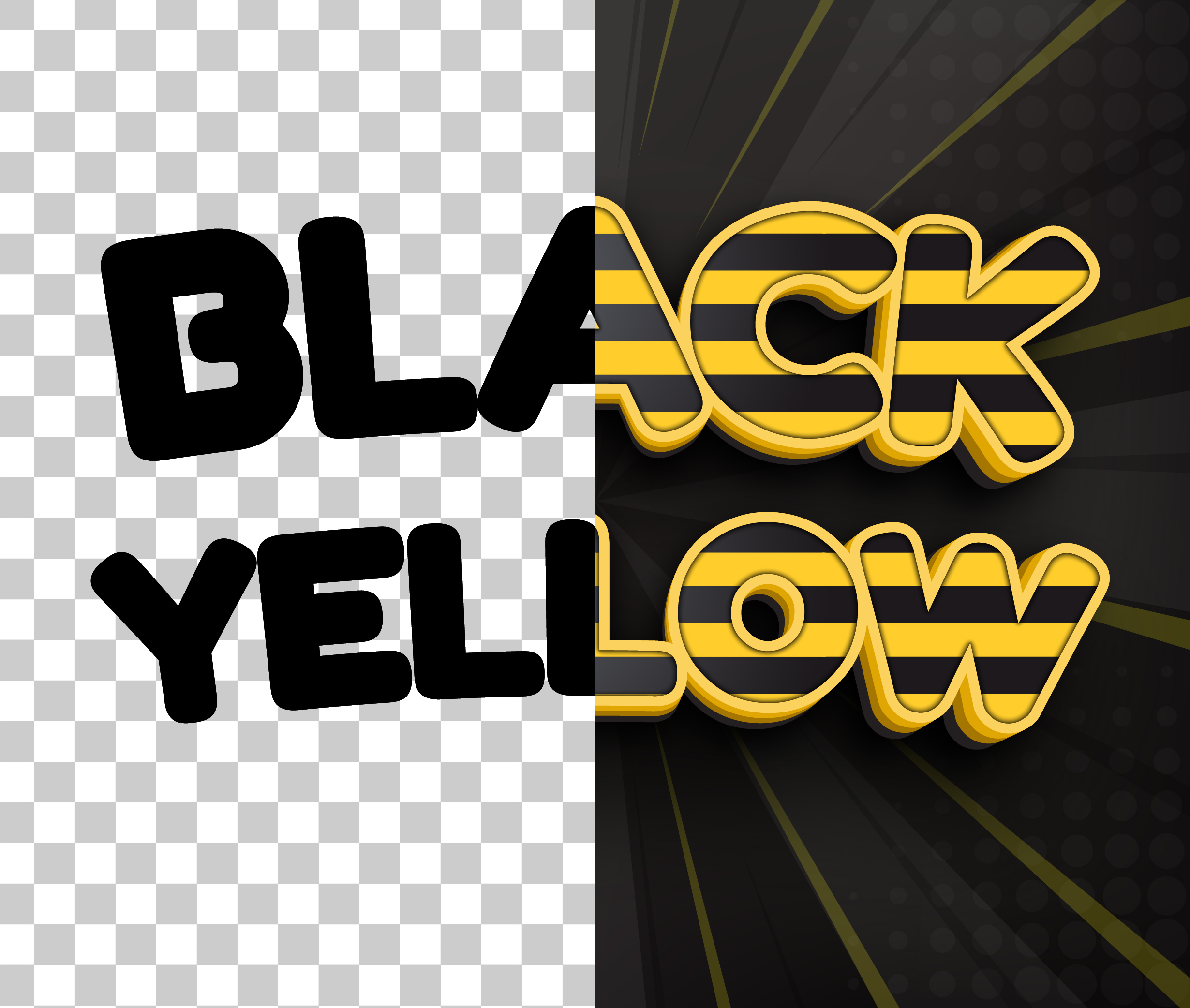 Black Yellow Text Effect, Add-ons | GraphicRiver