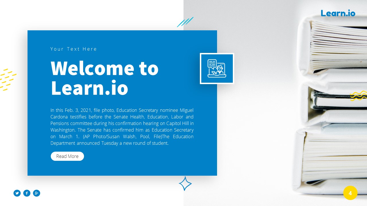 Learn.io Education Presentation Template, Presentation Templates ...