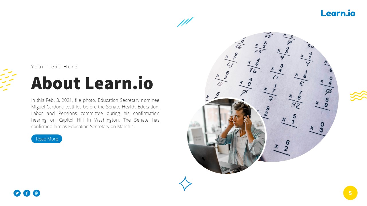 Learn.io Education Presentation Template, Presentation Templates ...