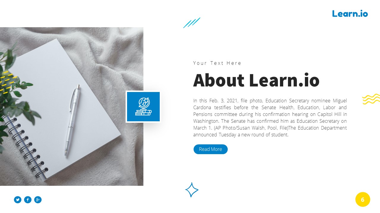 Learn.io Education Presentation Template, Presentation Templates ...
