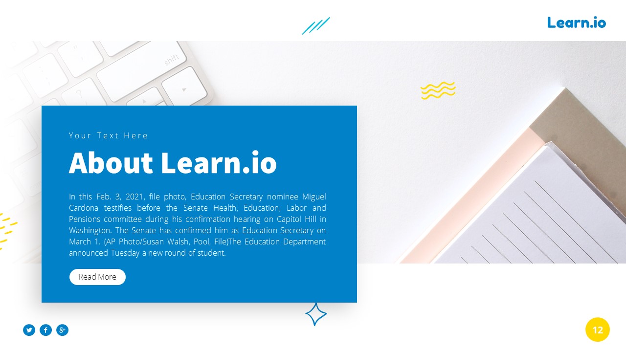 Learn.io Education Presentation Template, Presentation Templates ...