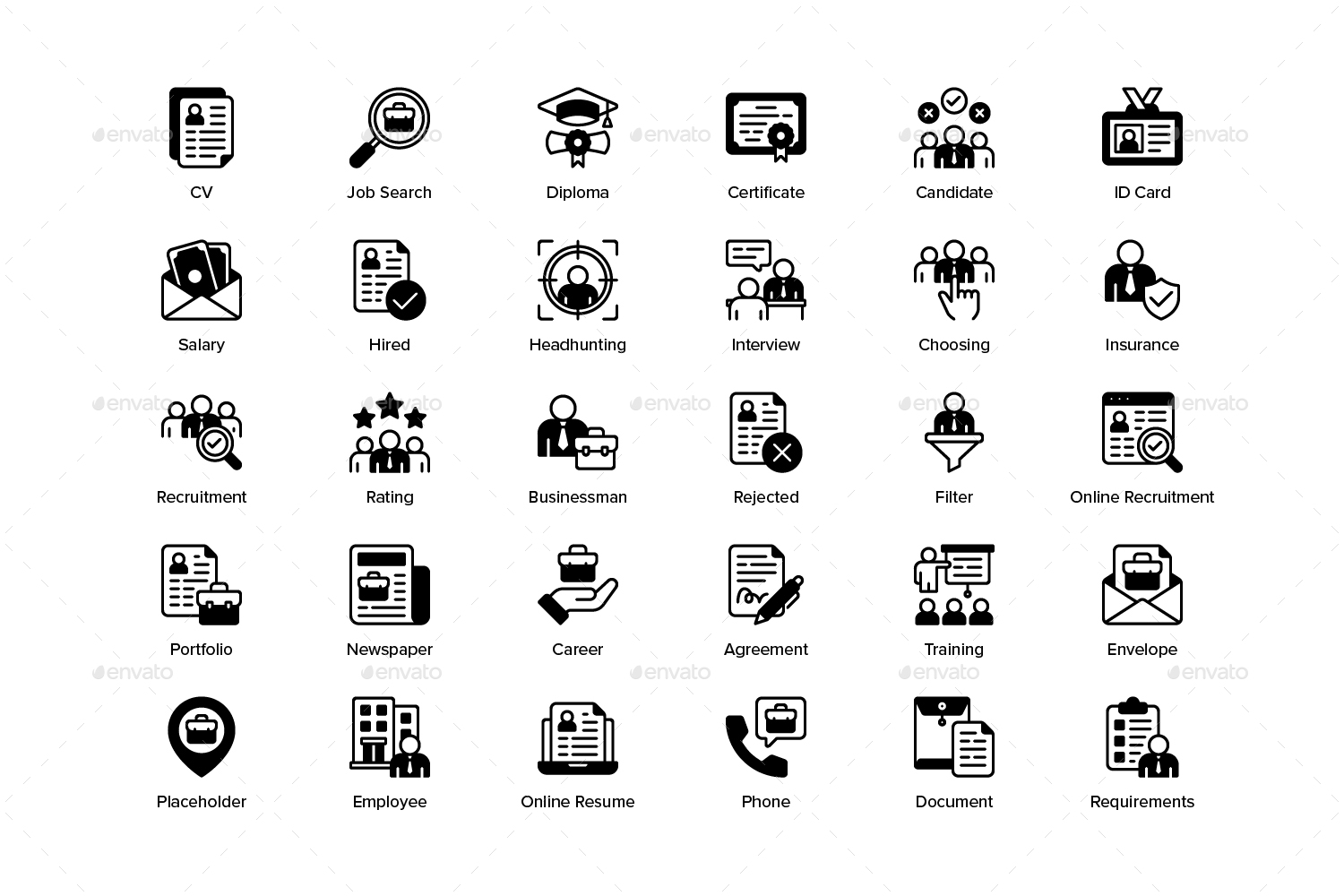 Recruitment Icons, Icons | GraphicRiver
