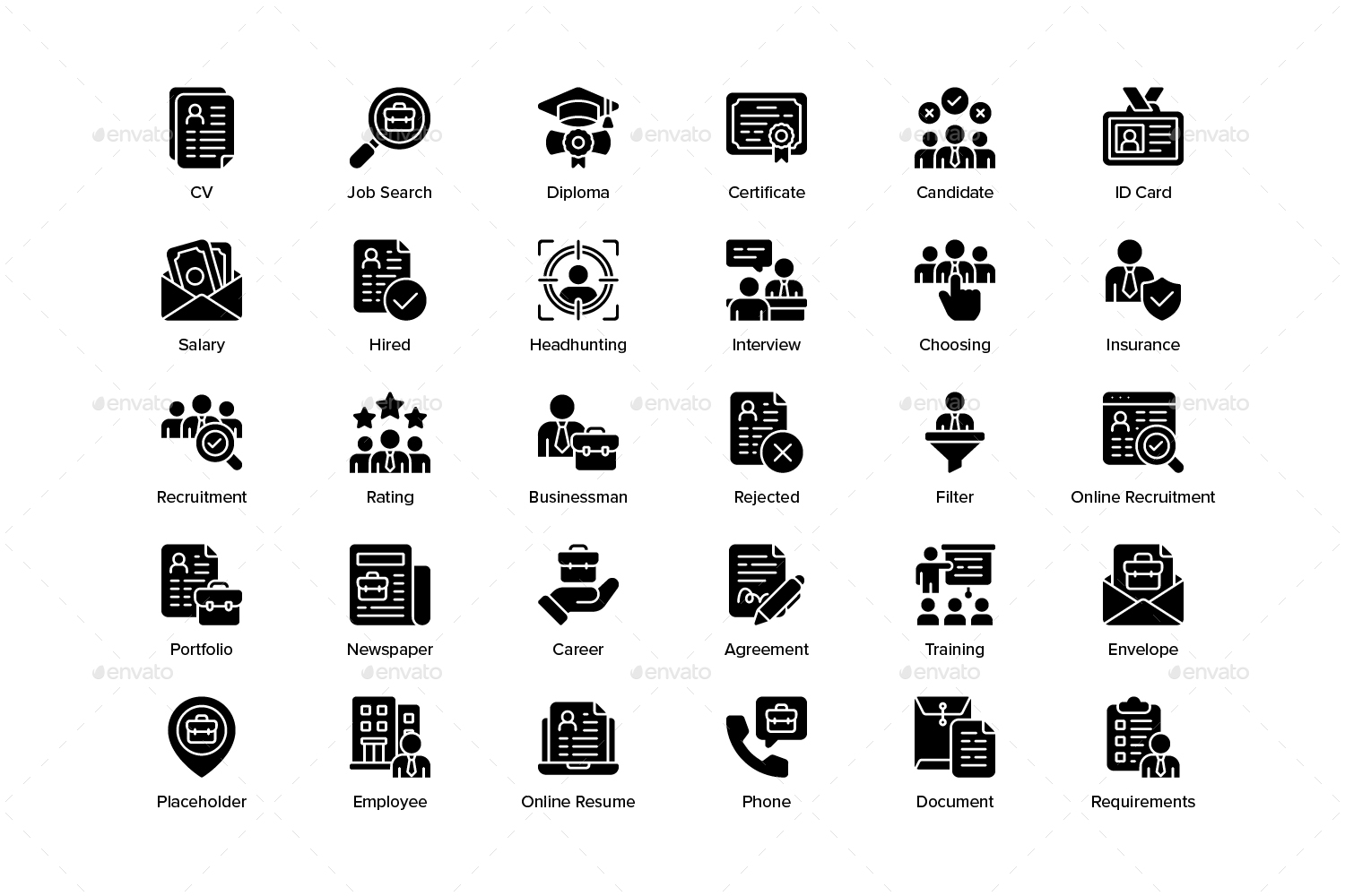 Recruitment Icons, Icons | GraphicRiver