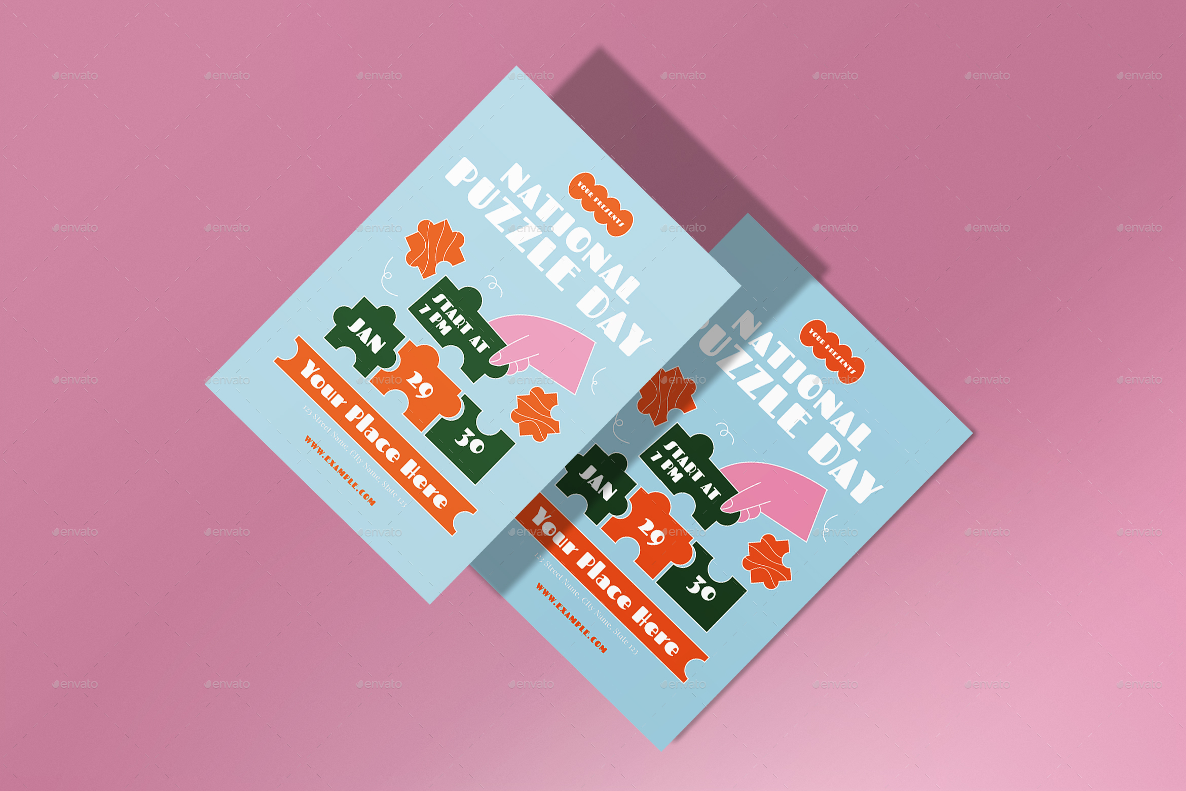 National Puzzle Day Flyer, Print Templates | GraphicRiver