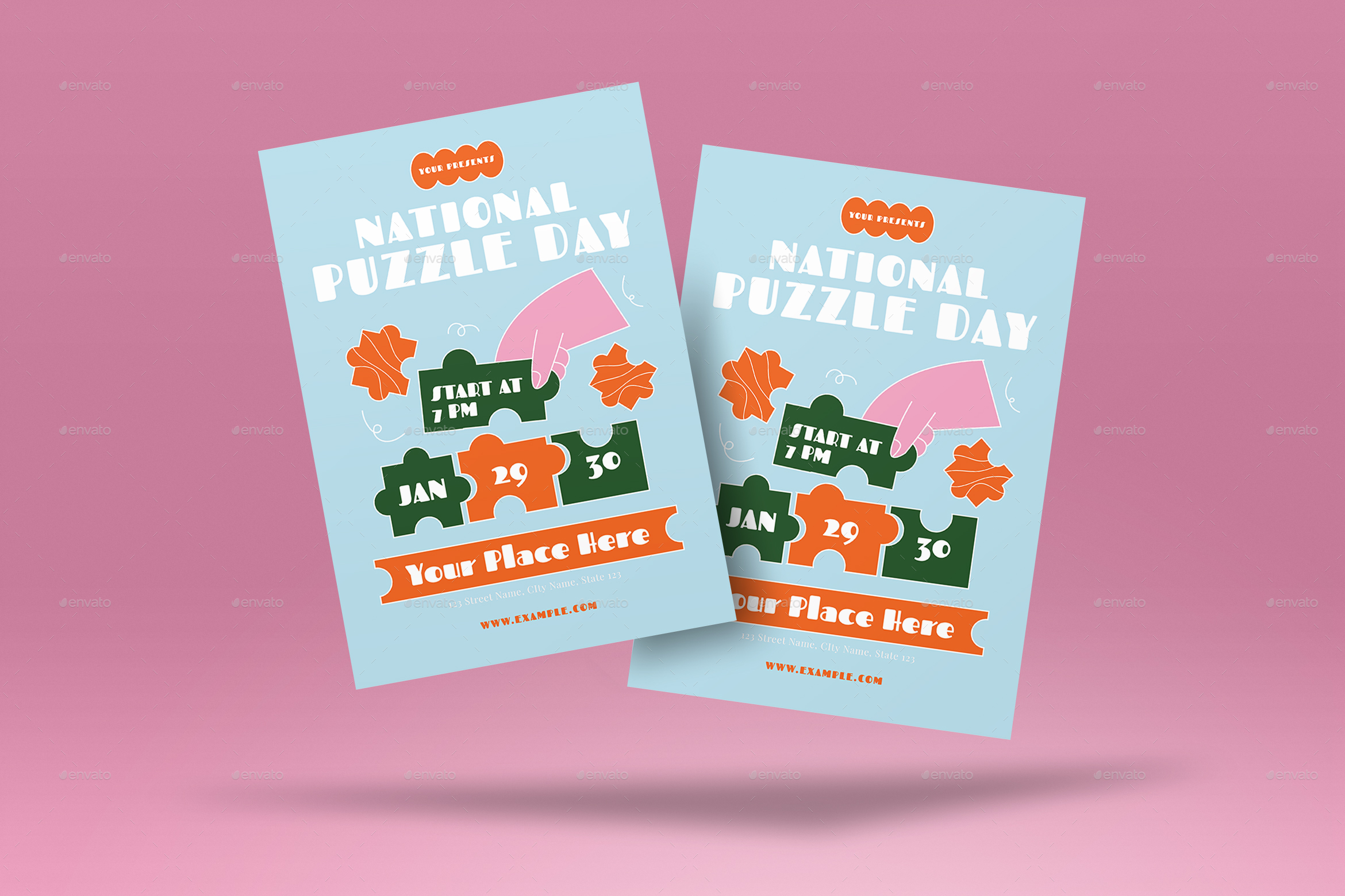 National Puzzle Day Flyer, Print Templates | GraphicRiver