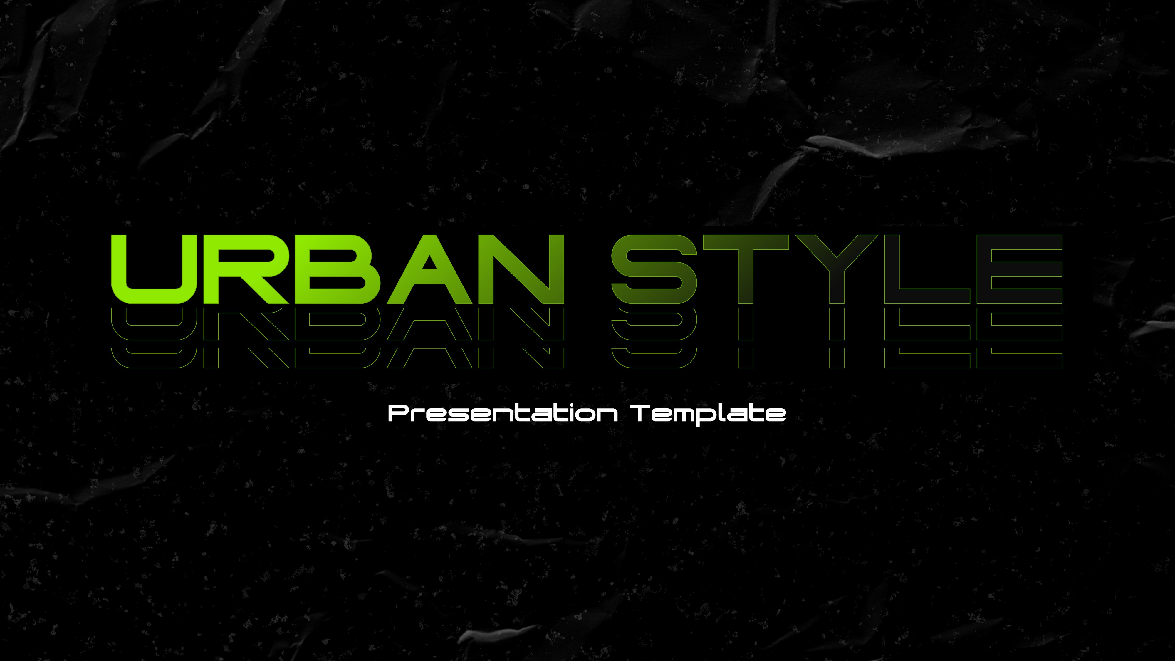 Urban Street Style Creative PowerPoint Template, Presentation Templates
