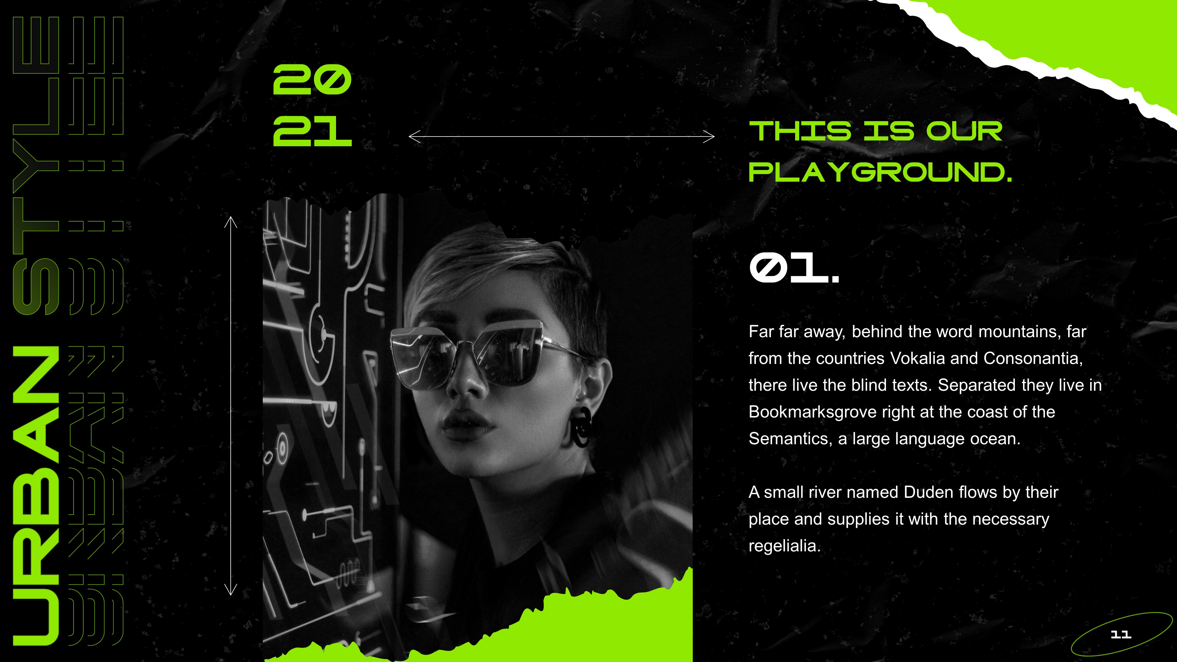 Urban Street Style Creative PowerPoint Template, Presentation Templates