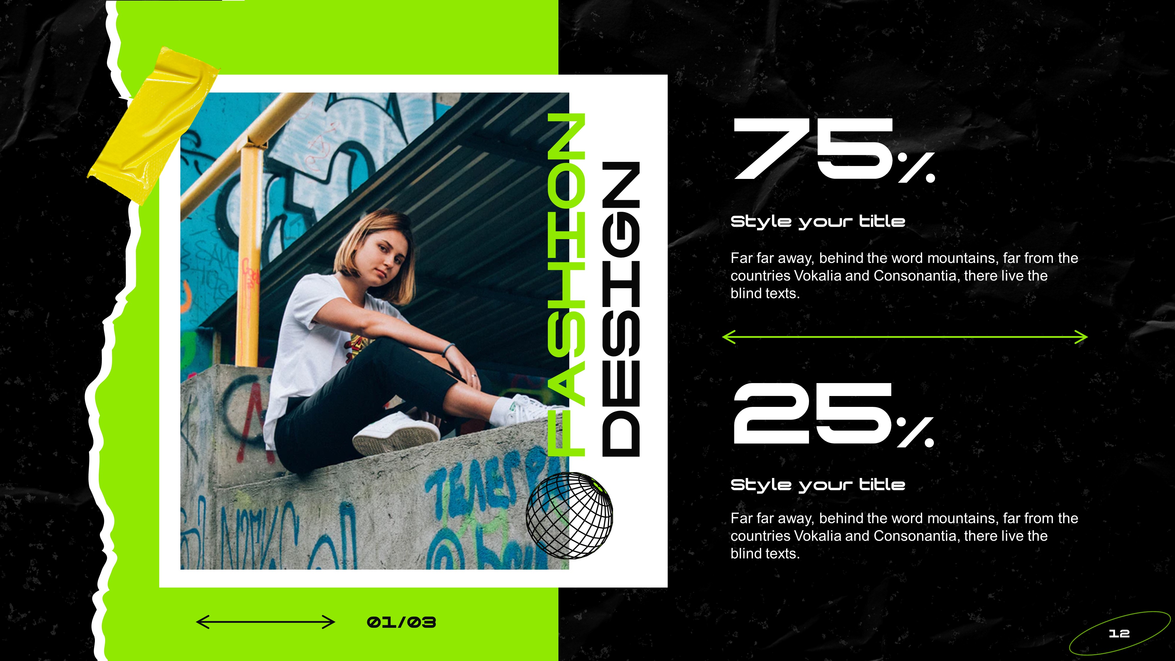 Urban Street Style Creative PowerPoint Template, Presentation Templates