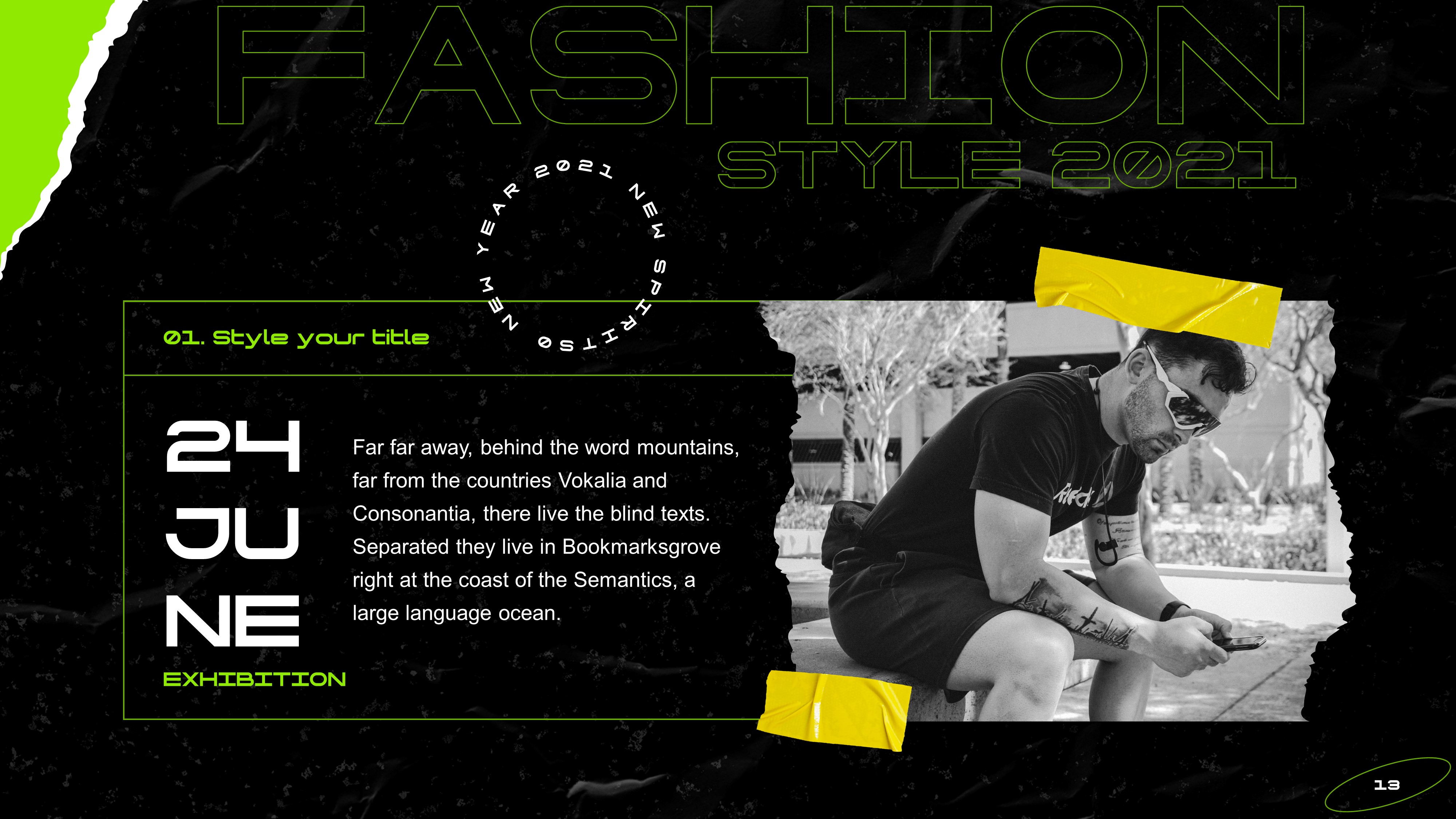 Urban Street Style Creative PowerPoint Template, Presentation Templates