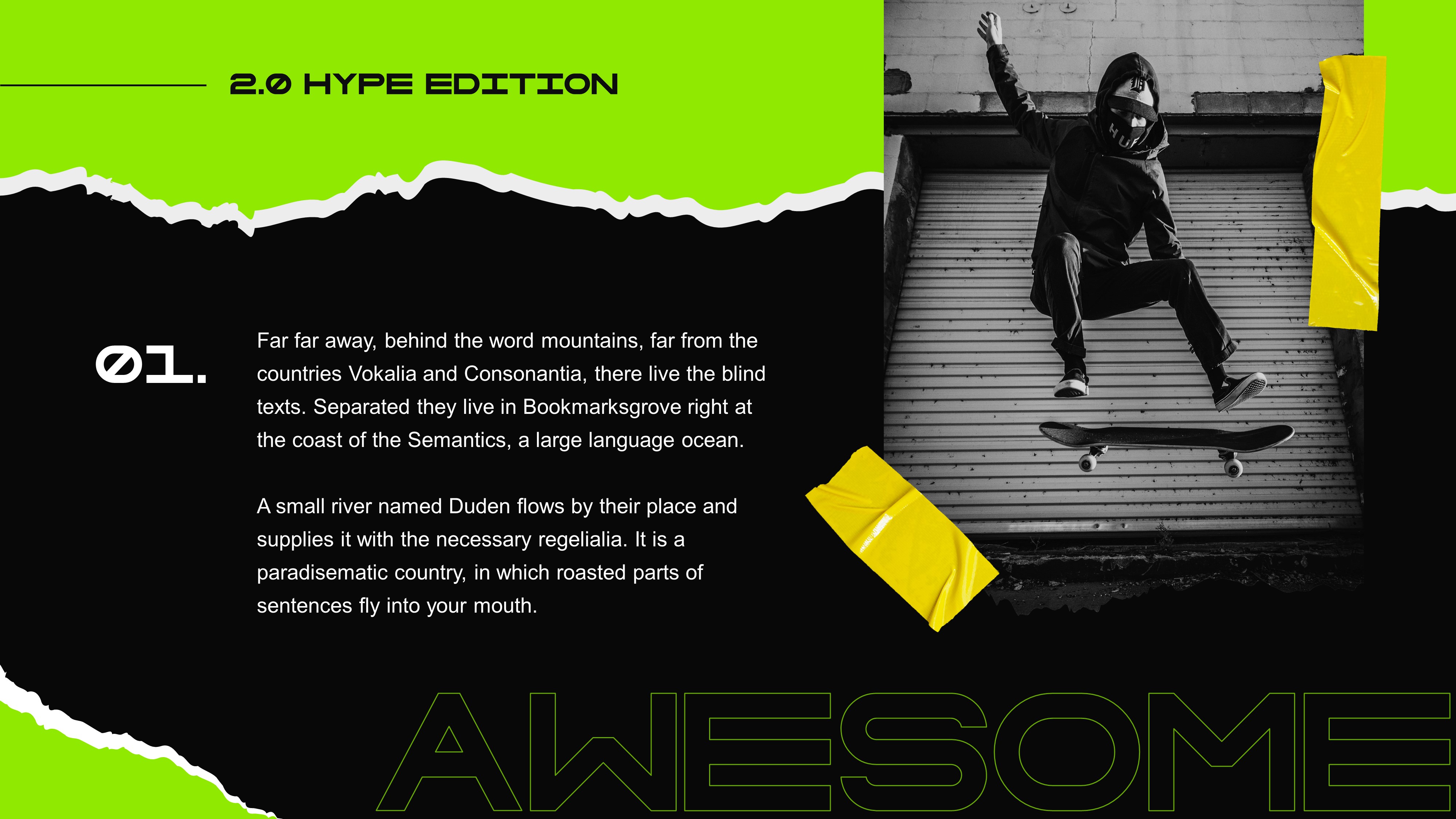 Urban Street Style Creative PowerPoint Template, Presentation Templates