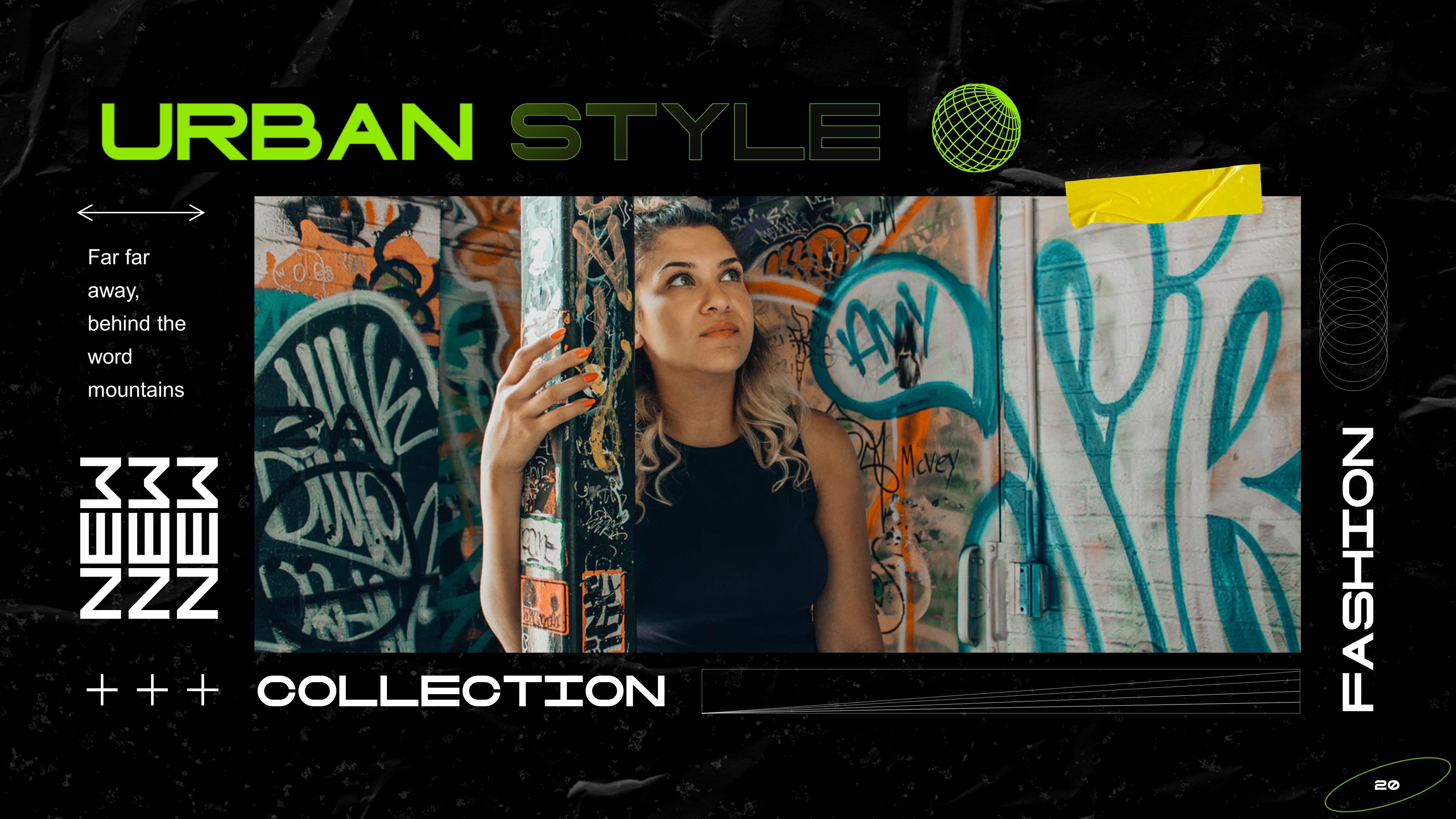 Urban Street Style Creative PowerPoint Template, Presentation Templates