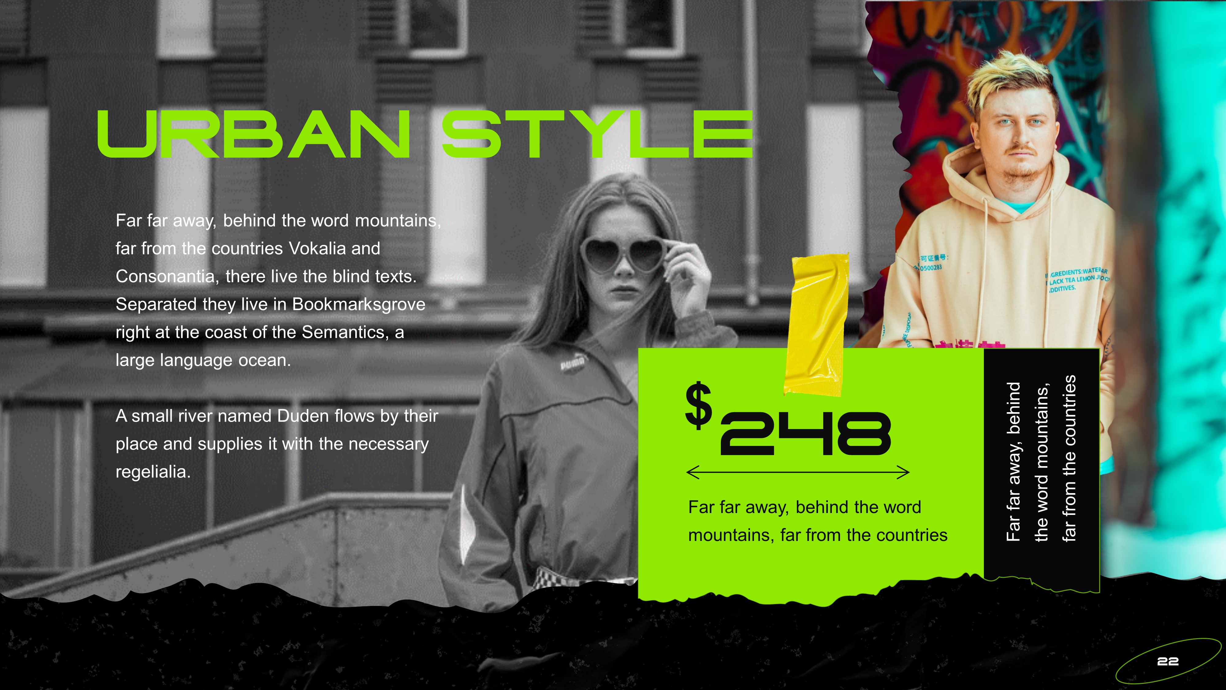 Urban Street Style Creative PowerPoint Template, Presentation Templates