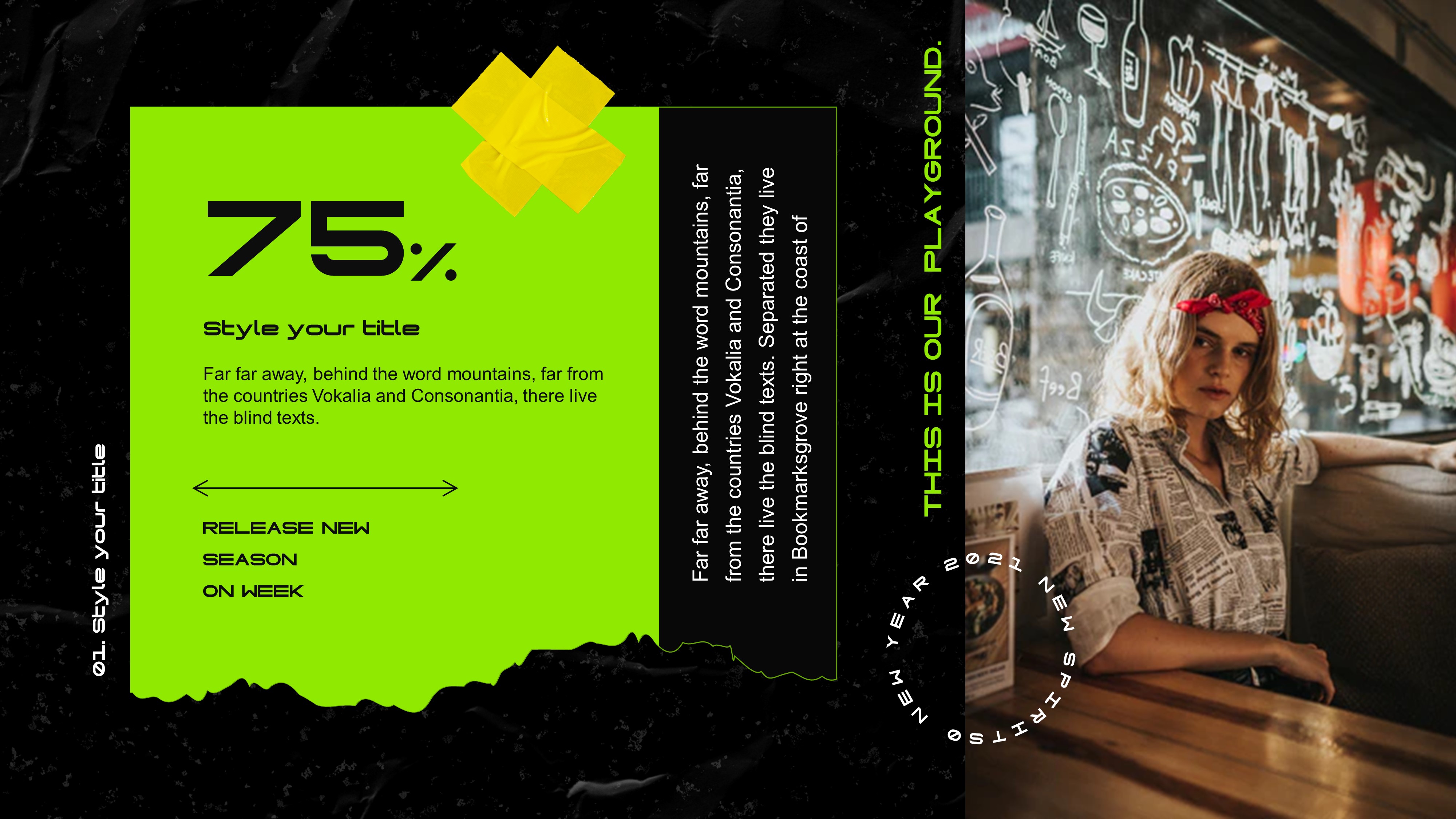 Urban Street Style Creative PowerPoint Template, Presentation Templates