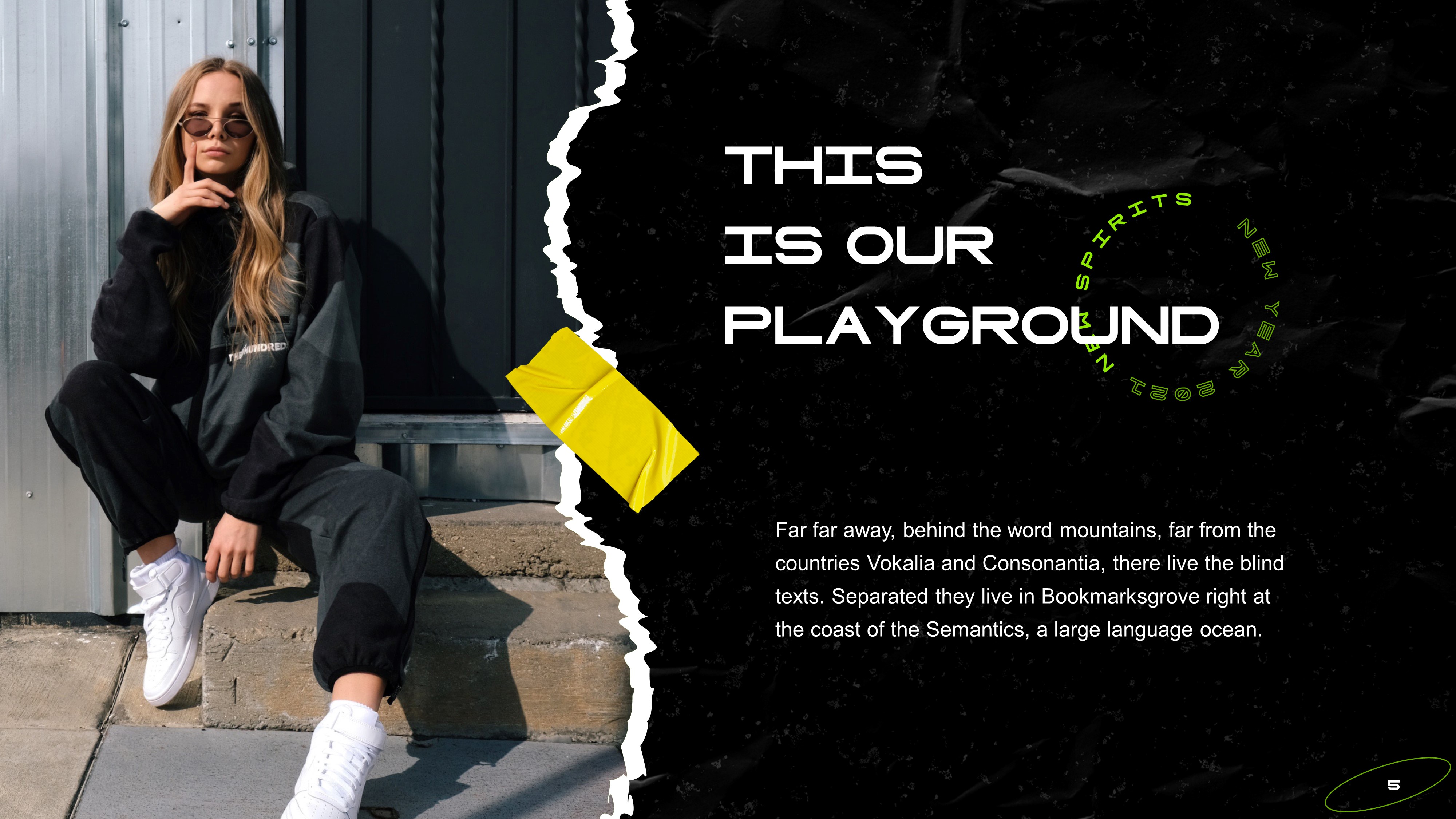 Urban Street Style Creative PowerPoint Template, Presentation Templates