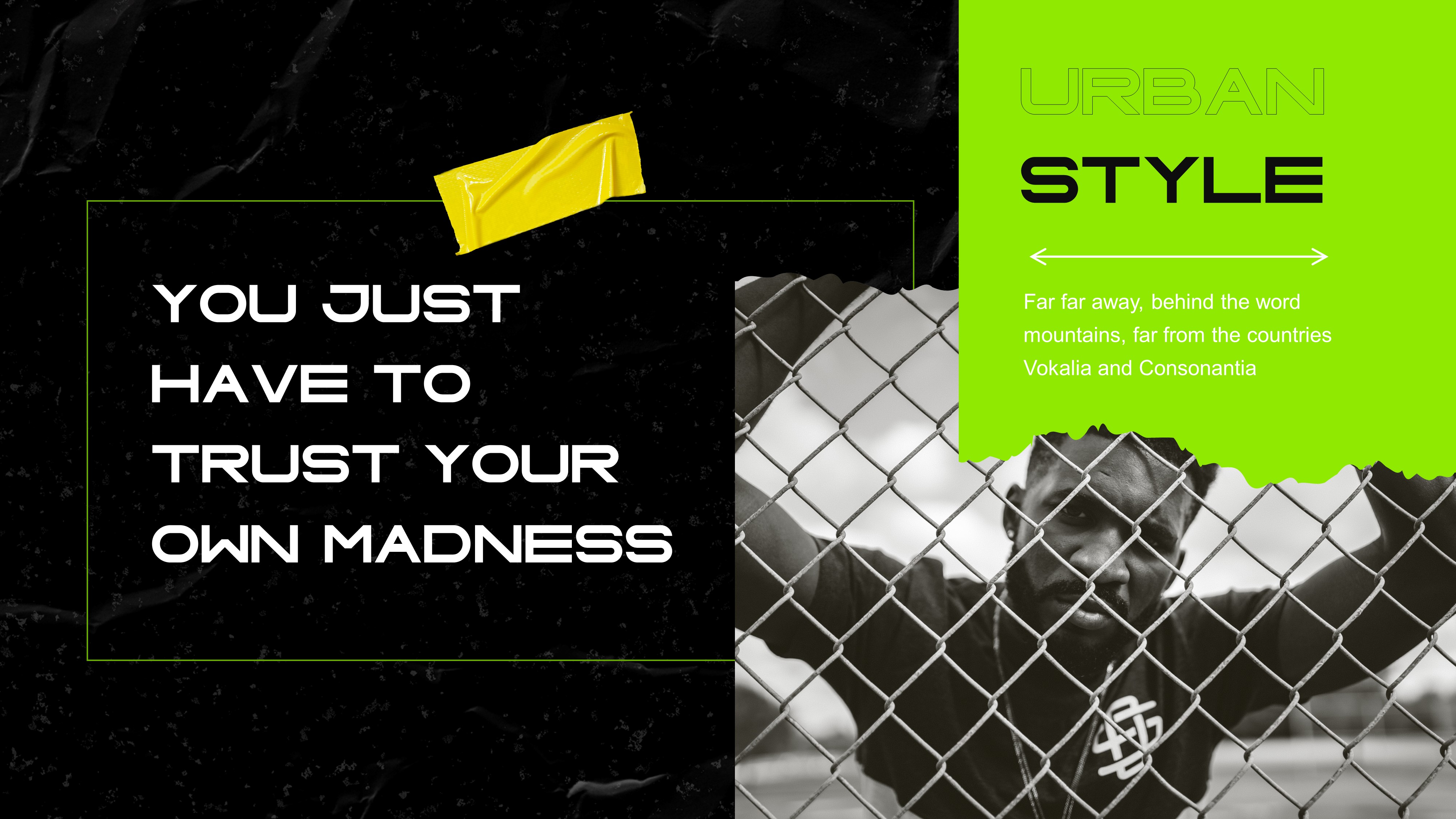 Urban Street Style Creative PowerPoint Template, Presentation Templates