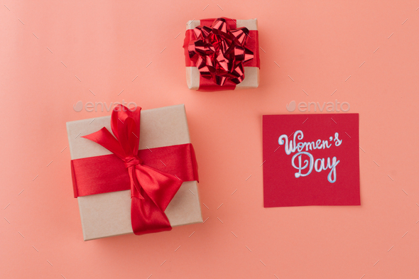 Gift boxes for international women's day. Stock Photo by stockfilmstudio