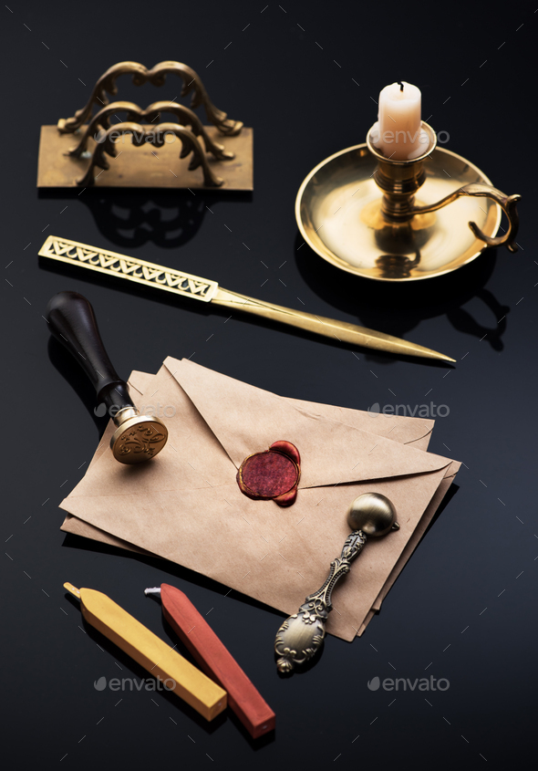 Vintage writing accessories Stock Photo by NoShanti | PhotoDune
