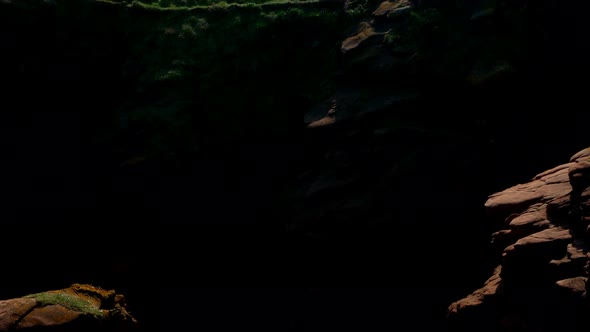 Filming of a Deep Ravine with Sea Ravines on the Coast of the North Sea ...