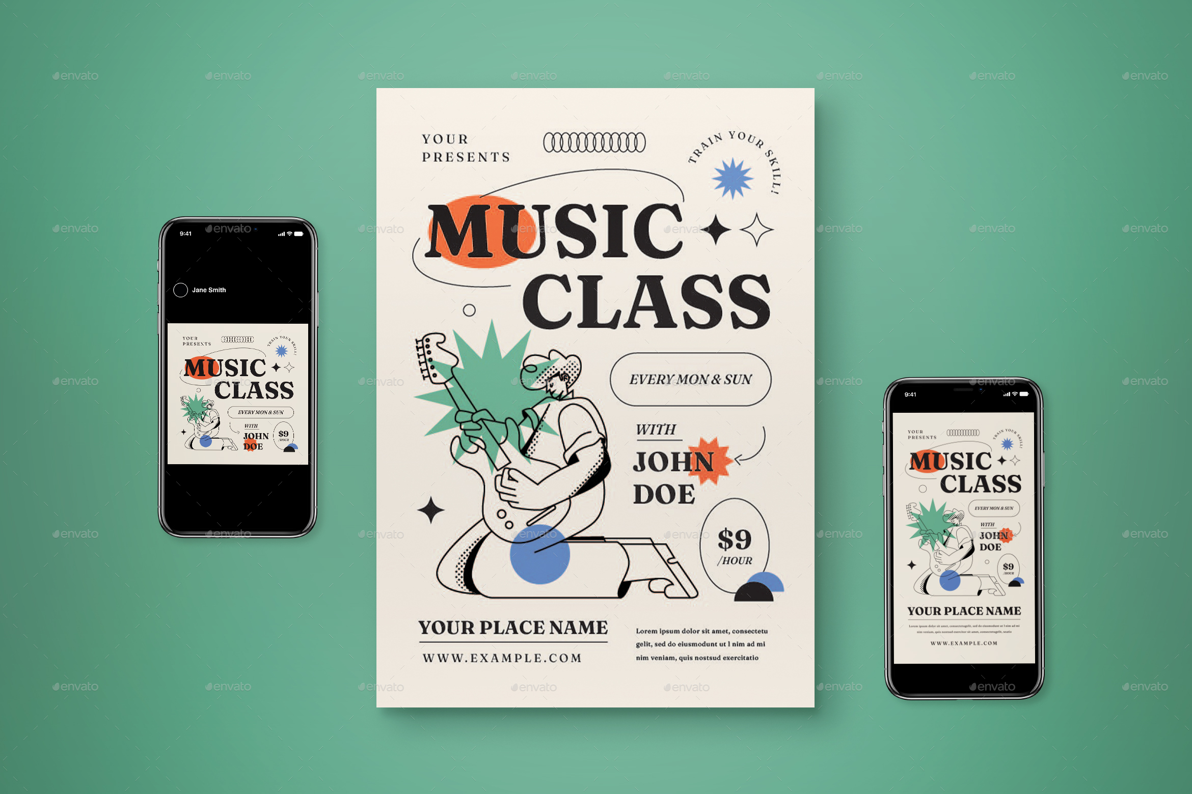 Music Class Flyer Set, Print Templates | GraphicRiver