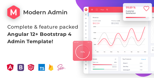 Modern Admin - Angular 14+ Bootstrap 4 Admin Dashboard Template by PIXINVENT