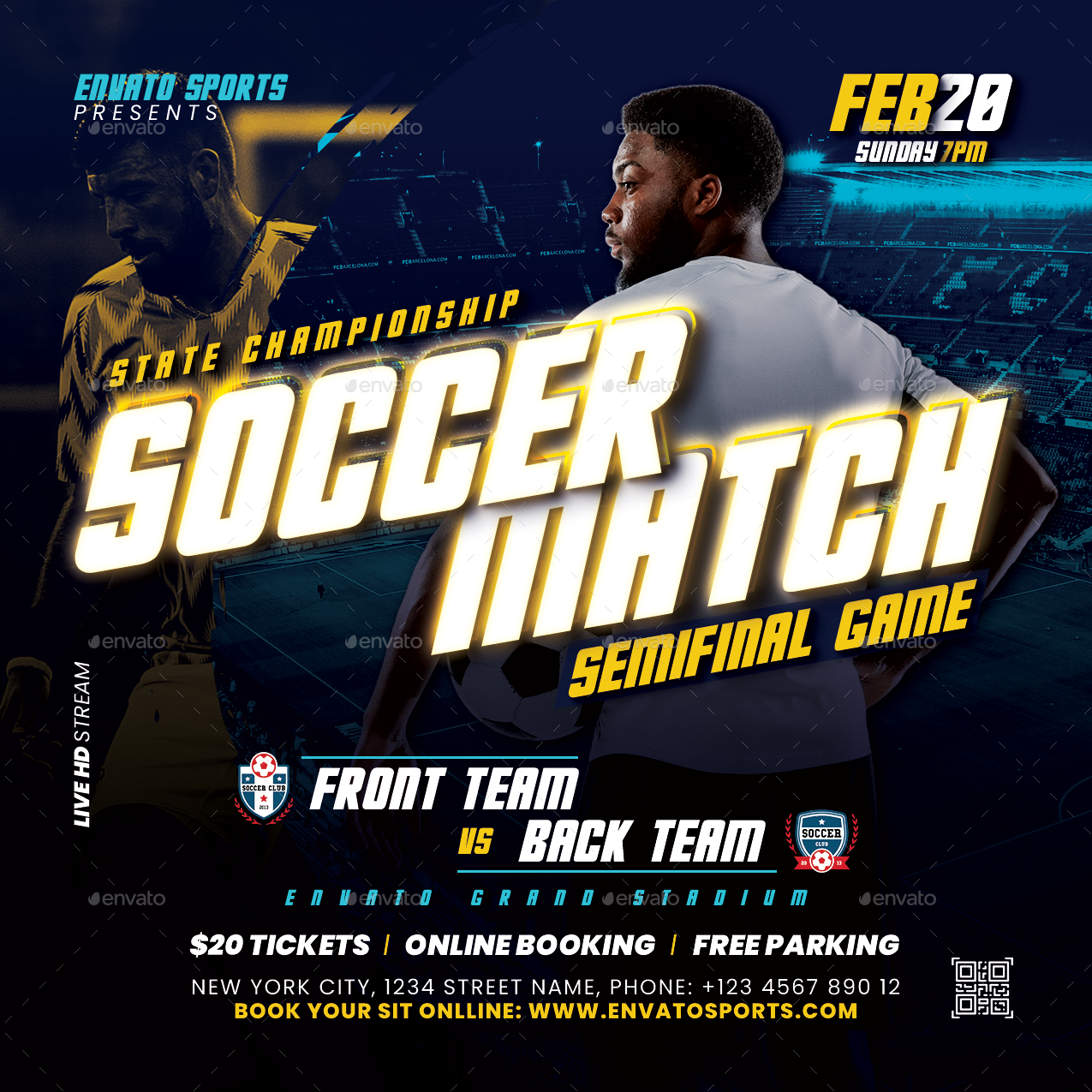 Soccer Match Flyer | Semifinal Game, Print Templates | GraphicRiver