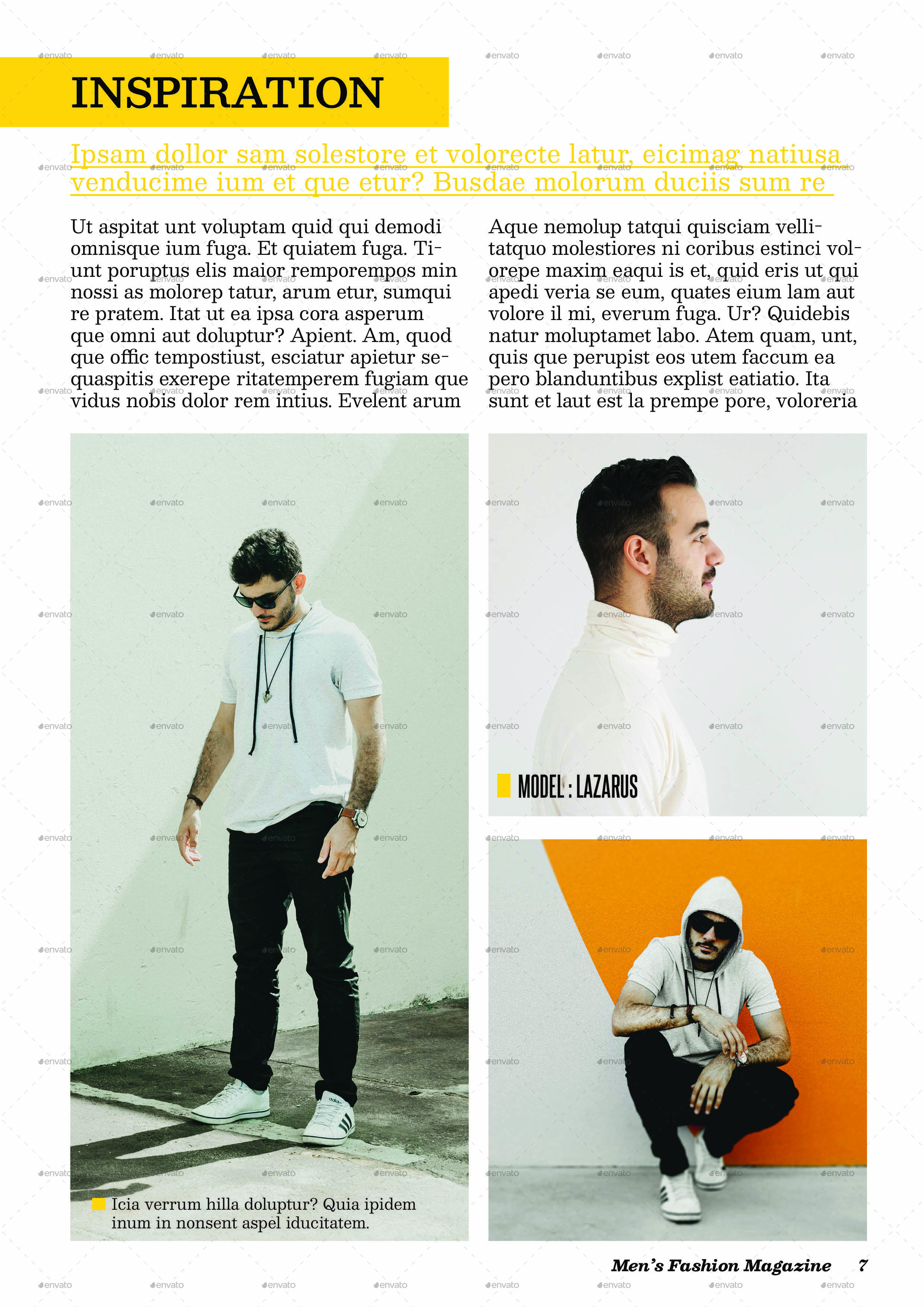 Men's Fashion Magazine, Print Templates | GraphicRiver