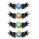 Winged Buttons, Vectors | GraphicRiver