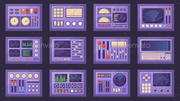 Spaceship Control Panel Clipart
