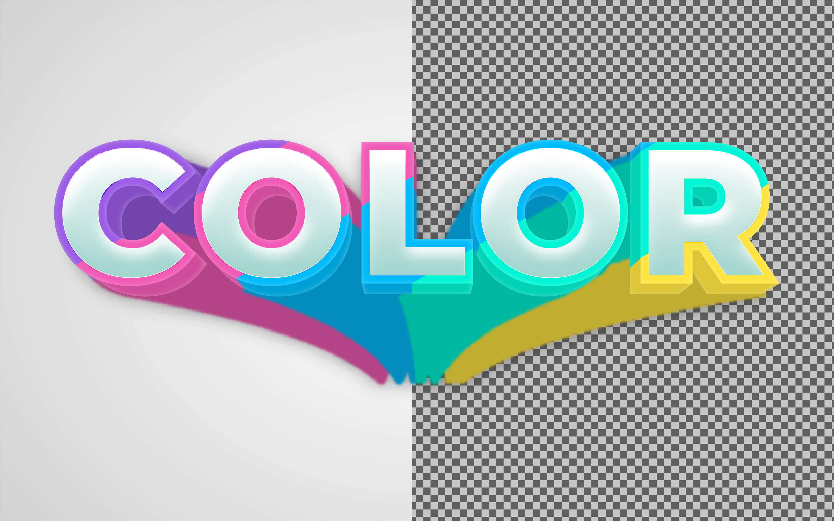 Long shadow colorful text effect, Add-ons | GraphicRiver