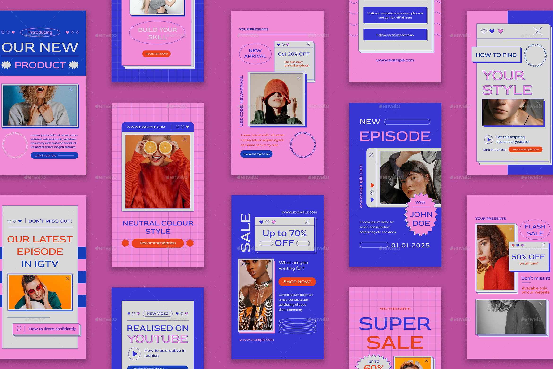 Engagement Instagram Post and Story, Web Elements | GraphicRiver