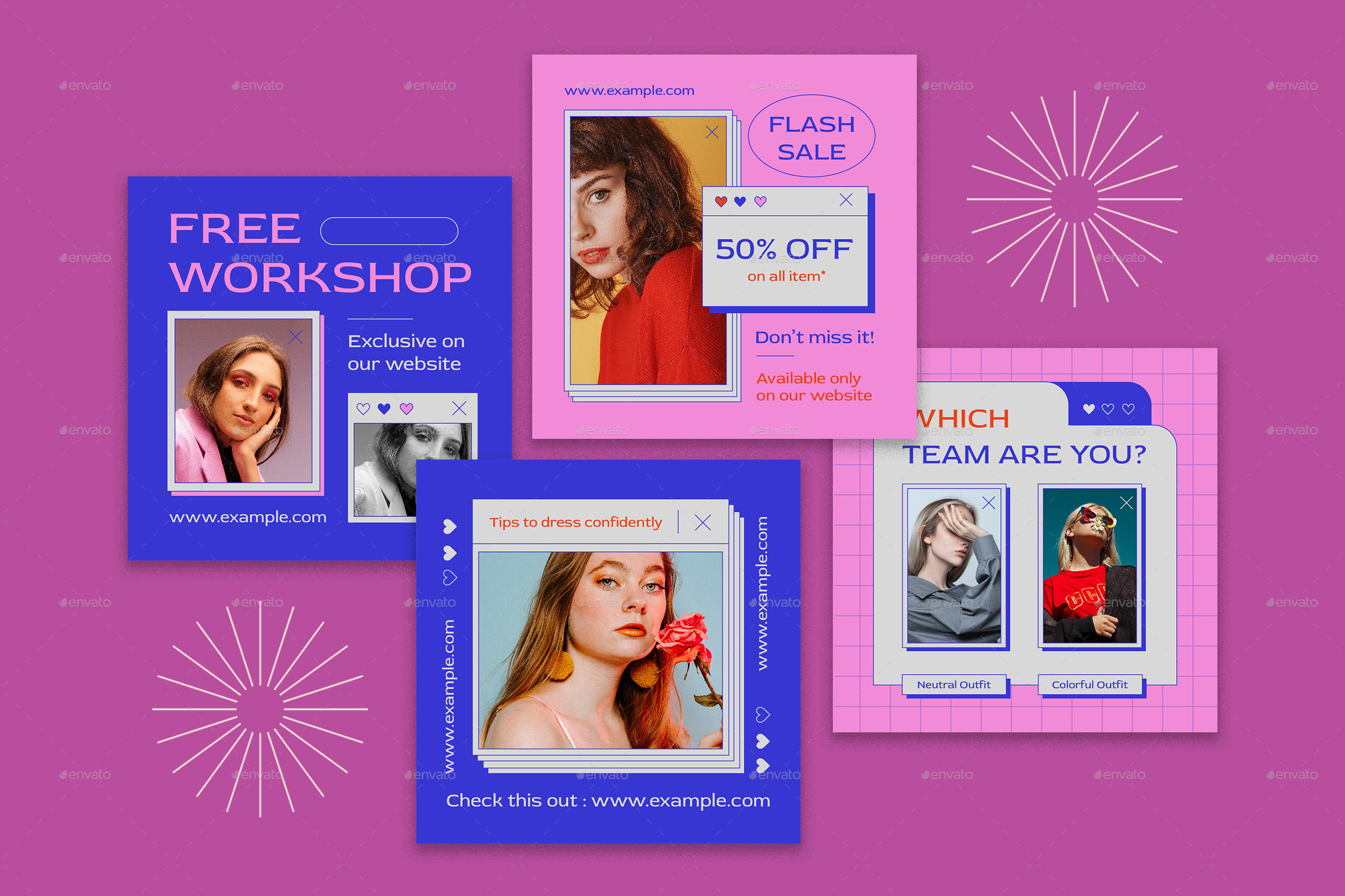 Engagement Instagram Post and Story, Web Elements | GraphicRiver