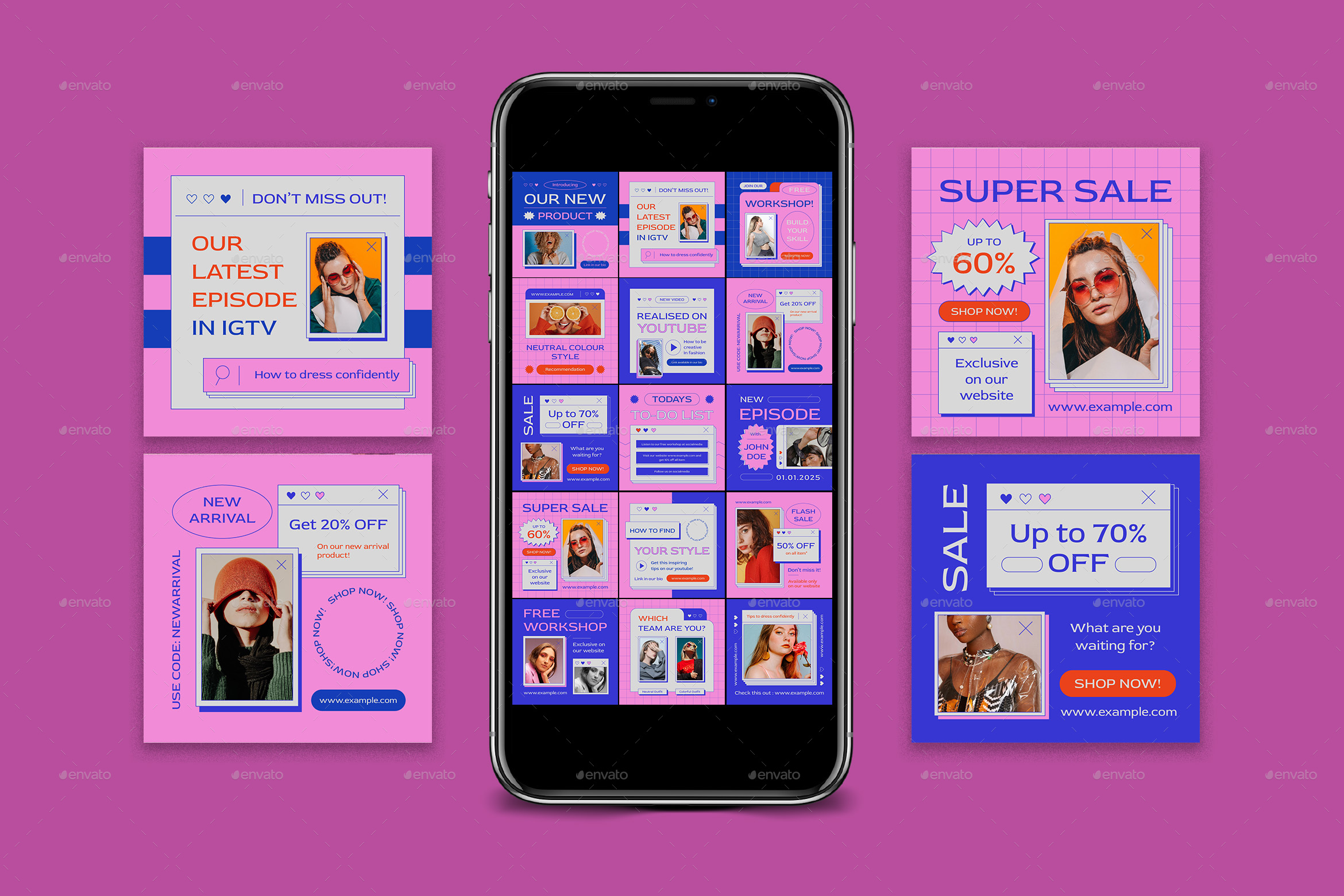 Engagement Instagram Post and Story, Web Elements | GraphicRiver