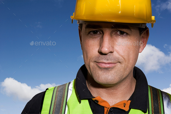 Construction worker portrait Stock Photo by ImageSourceCur | PhotoDune