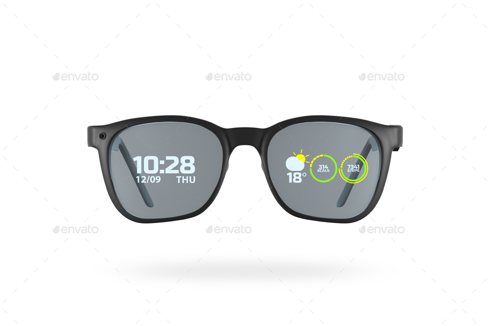 Smart Glasses 3D Renders, Graphics | GraphicRiver