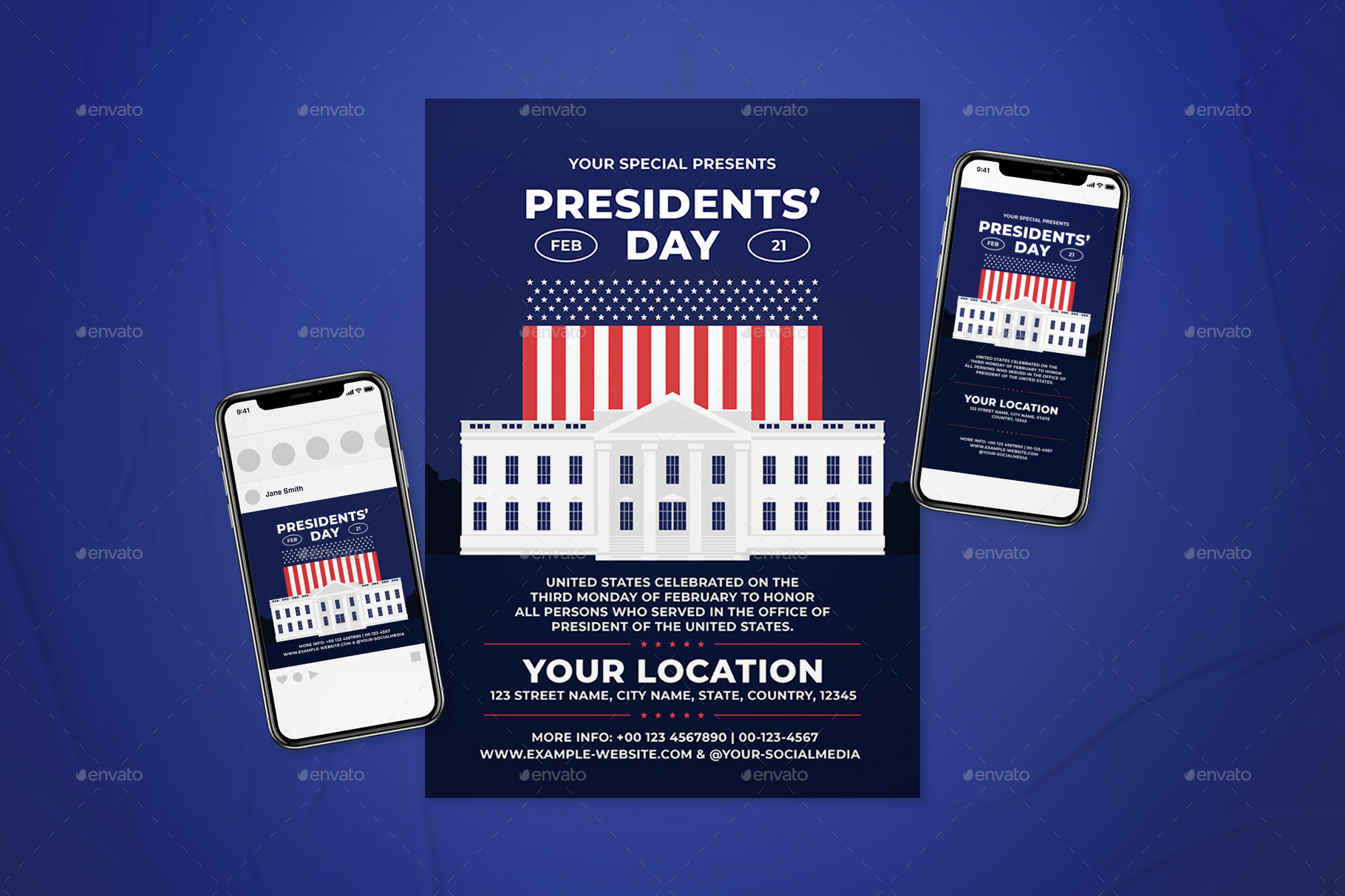 Presidents' Day Flyer Set, Print Templates | GraphicRiver