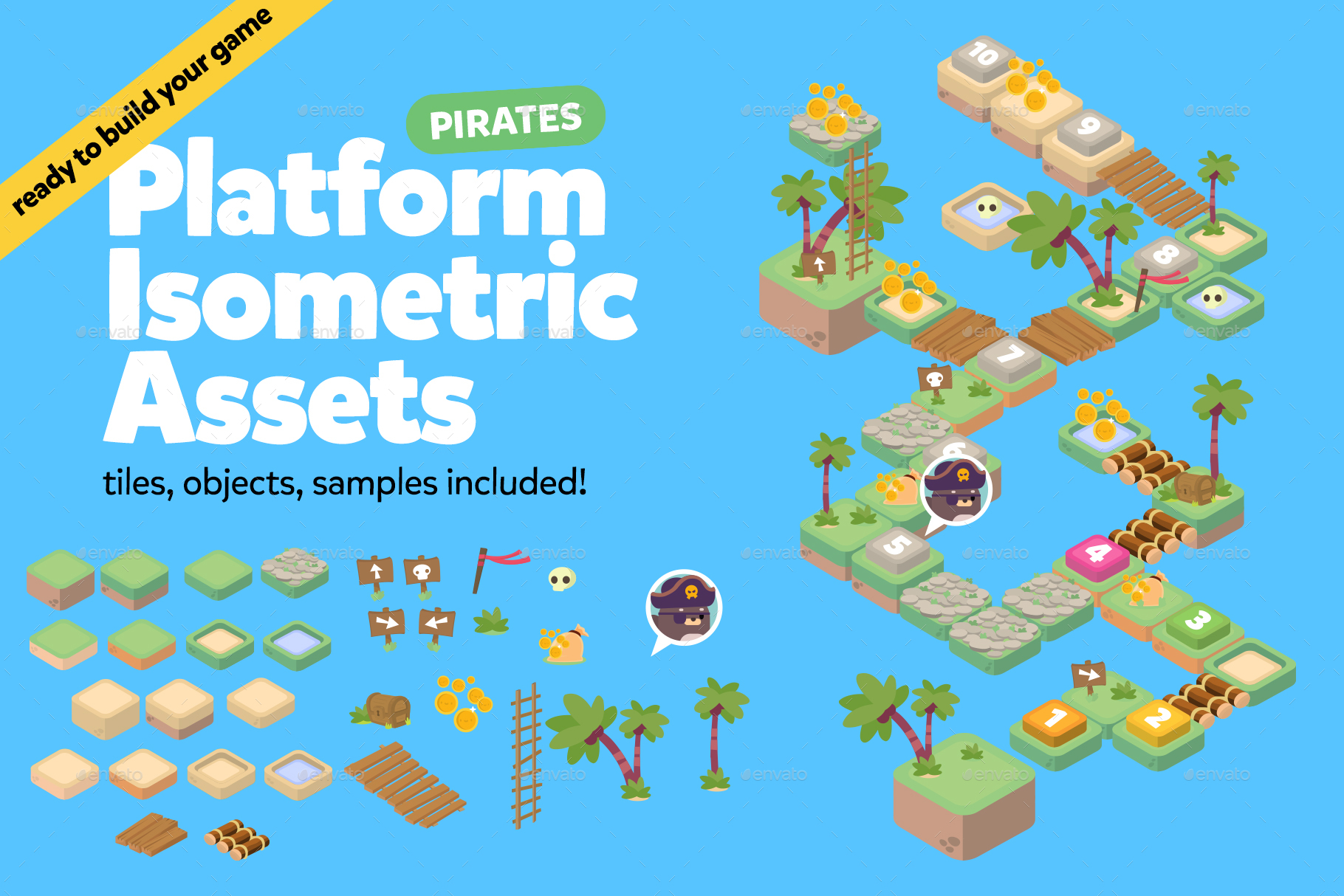 Platform Isometric Assets, Game Assets | GraphicRiver