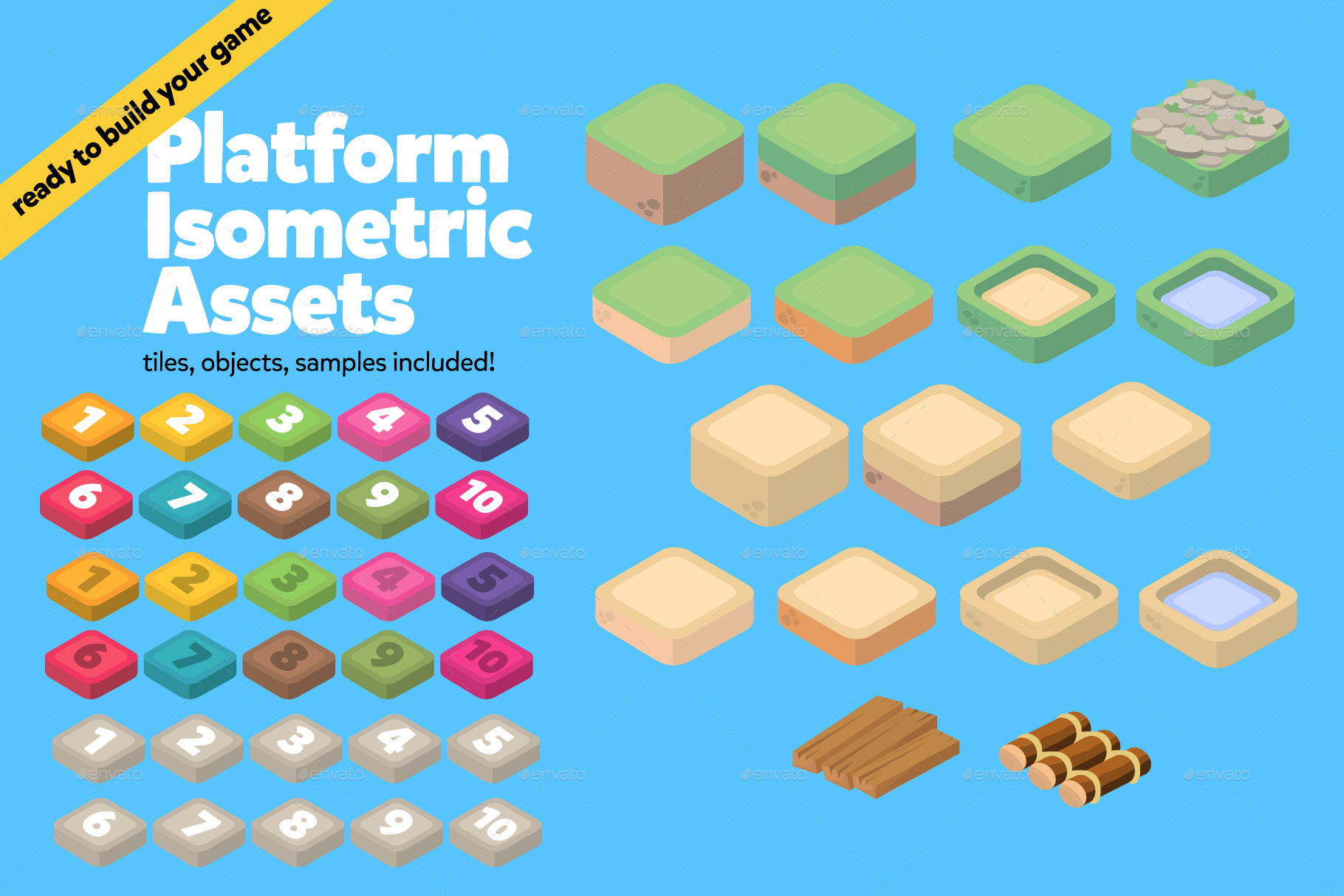 Platform Isometric Assets, Game Assets | GraphicRiver
