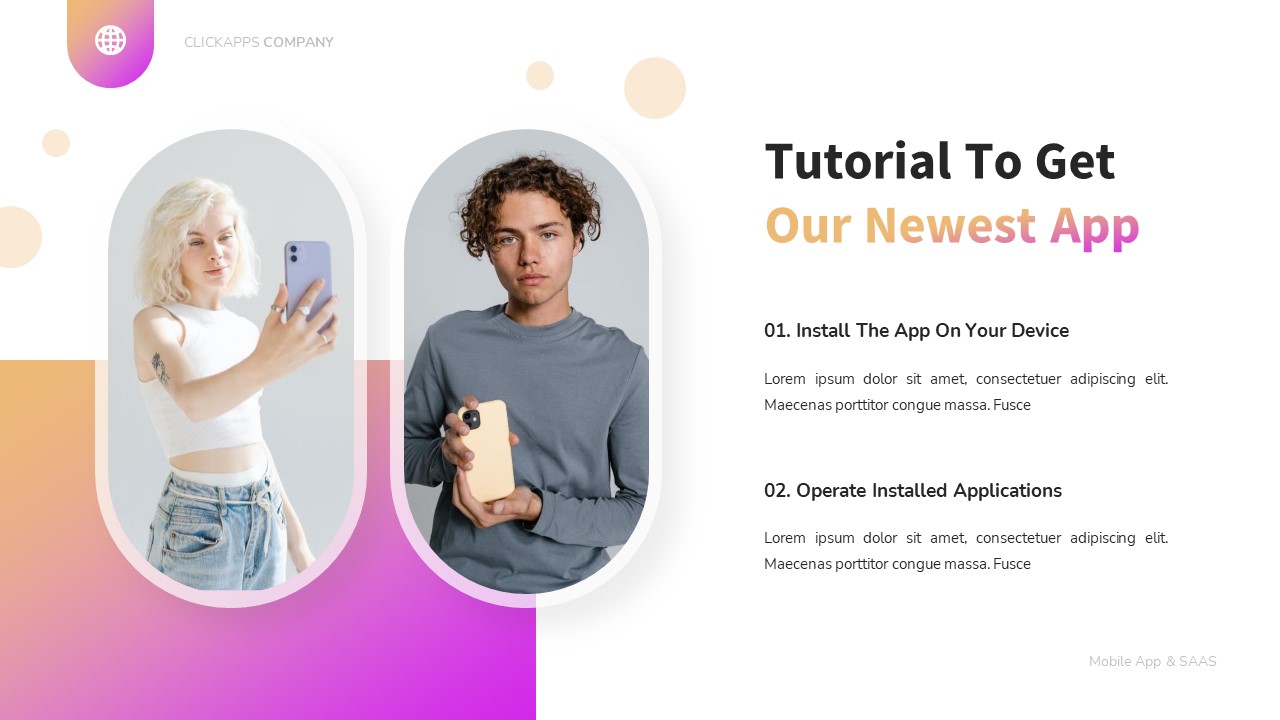 ClickApps - Mobile App & SAAS Google Slides Template, Presentation ...