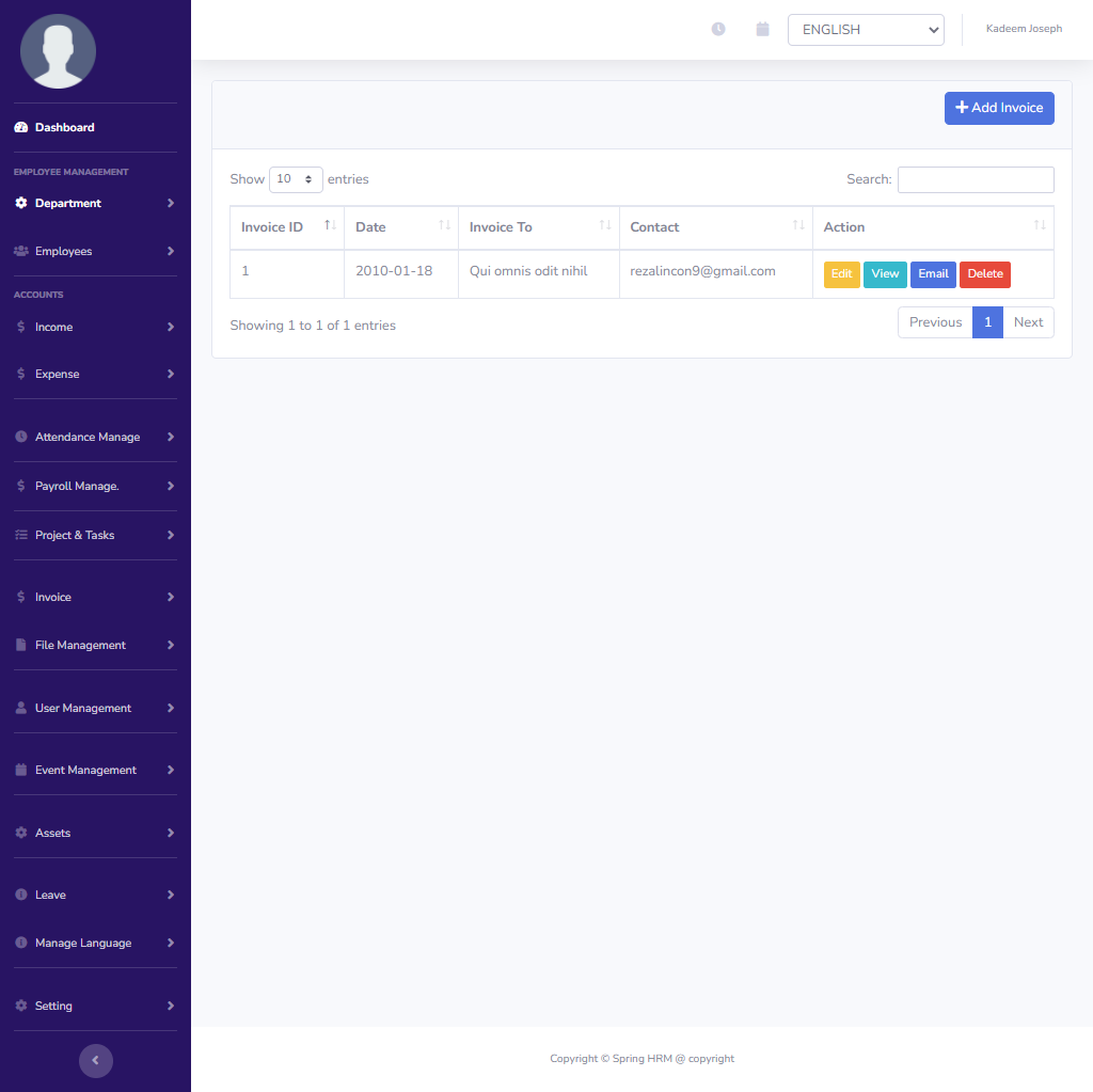 Spring HRM - HRM & Payroll by springsoftit | CodeCanyon